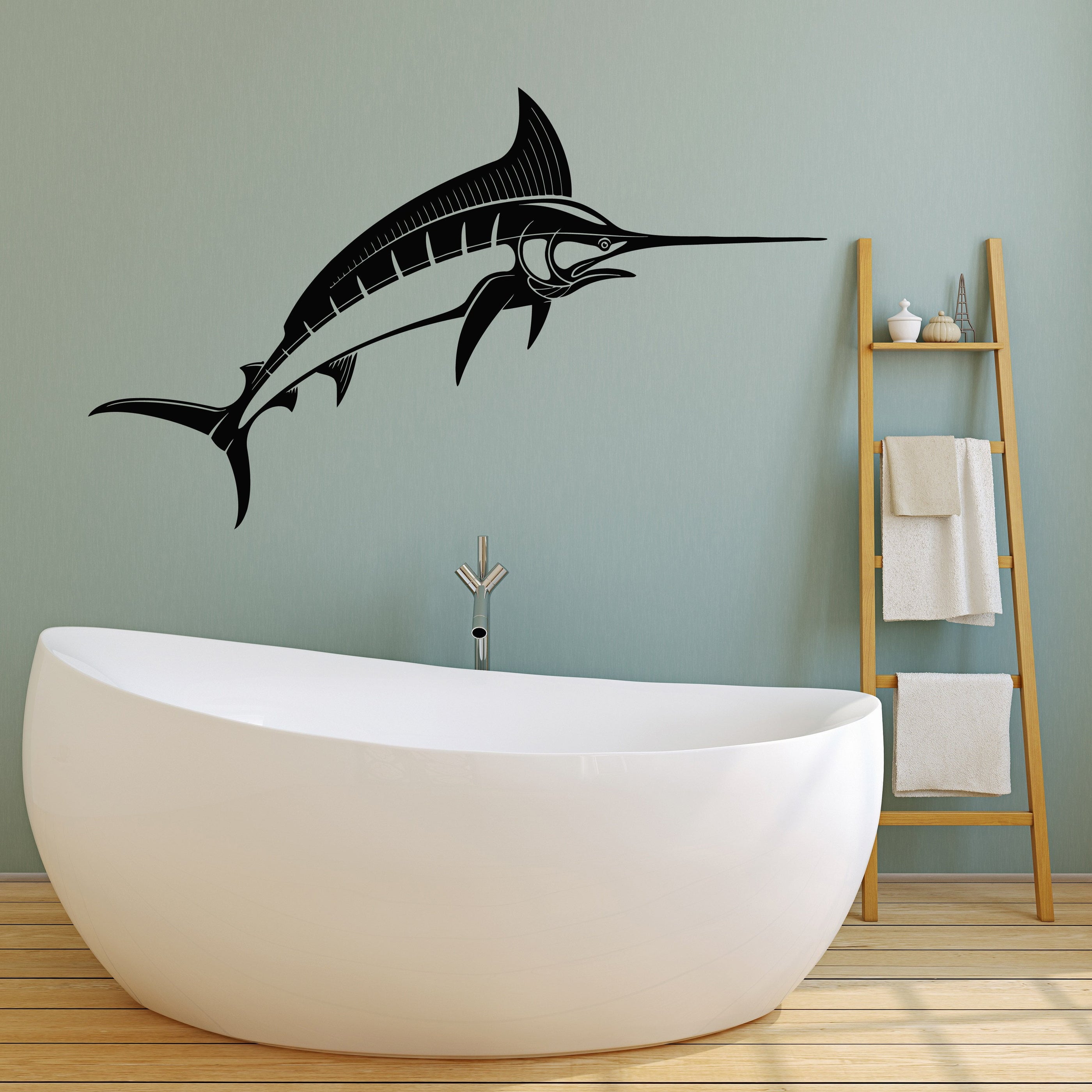 Vinyl Wall Decal Swordfish Sea Fish Fishing Store Stickers Unique Gift ...