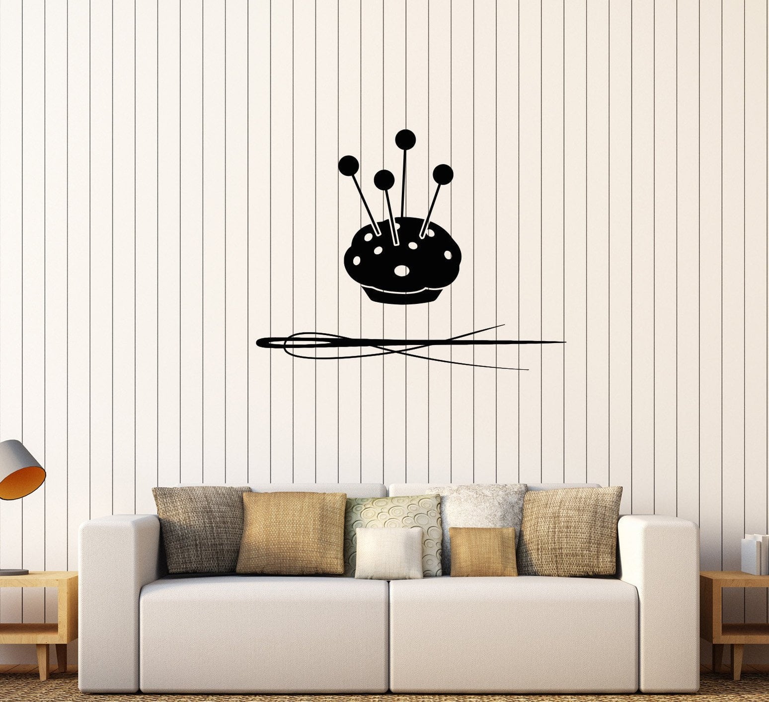 Vinyl Wall Decal Sewing Tailor Shop Atelier Tools Stickers Mural Uniqu ...