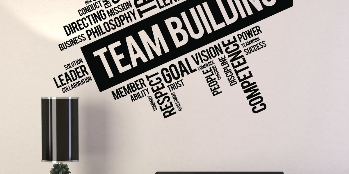Vinyl Wall Decal Team Building Words Cloud Office Art Decor Stickers U ...