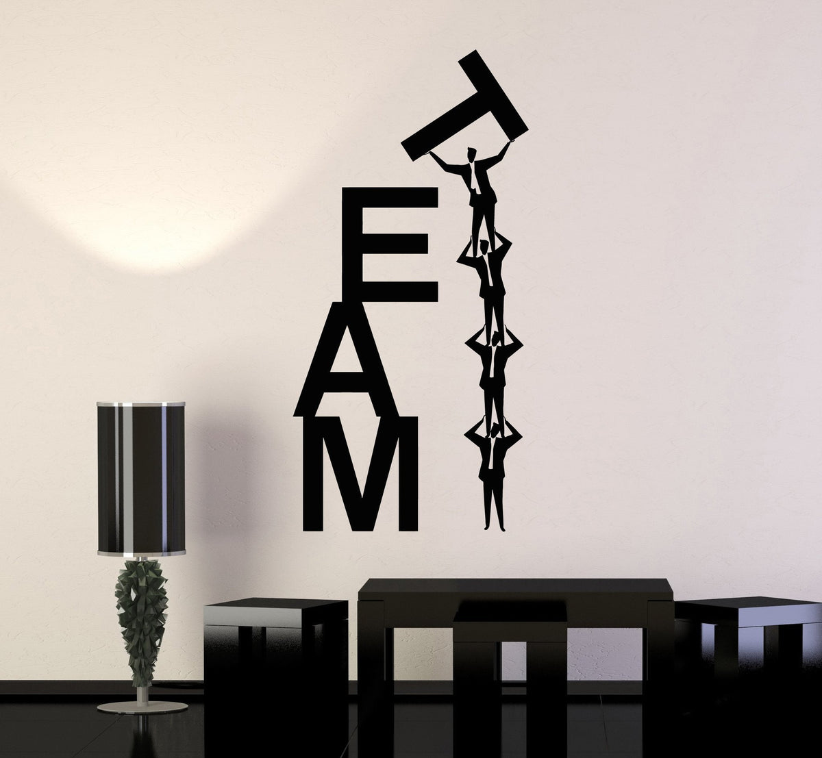 Vinyl Wall Decal Team Work Teamwork Office Quote Business Word Sticker ...