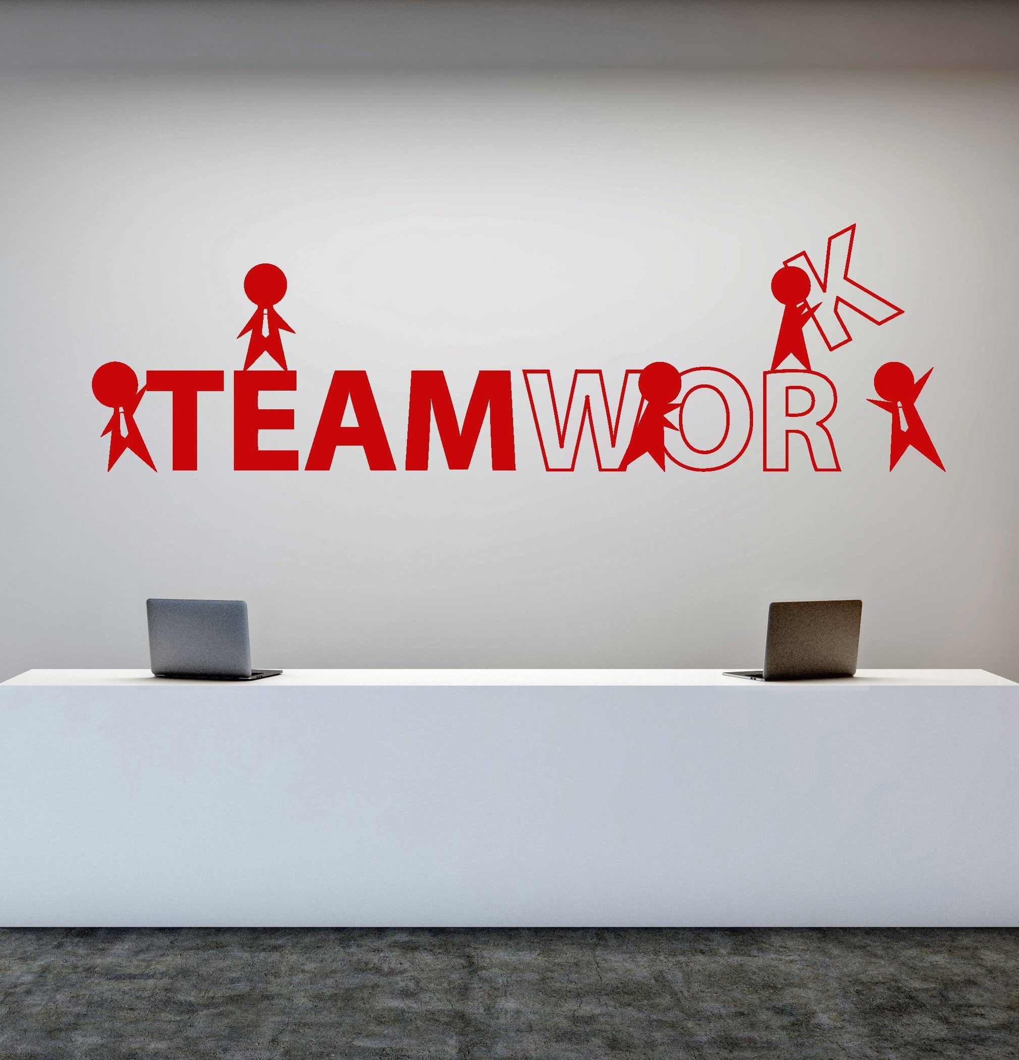 Vinyl Wall Decal Office Quote Worker Style Teamwork Cartoon People Sti ...
