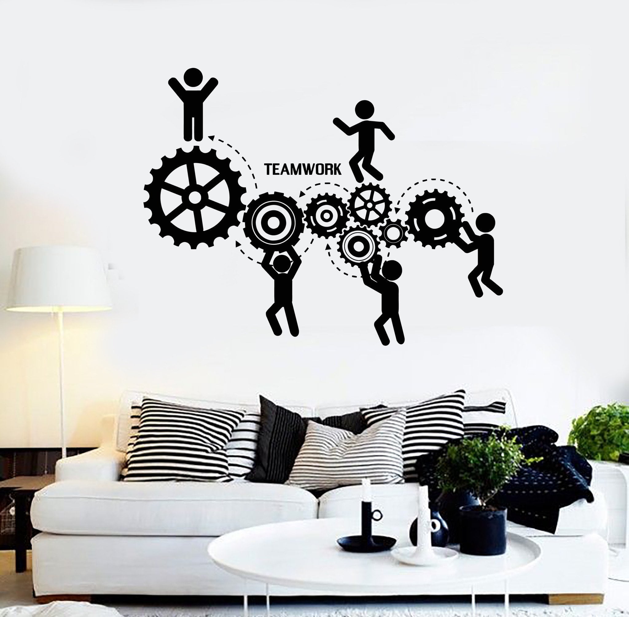 Vinyl Wall Decal Teamwork Office Motivation Worker Stickers Unique Gif ...