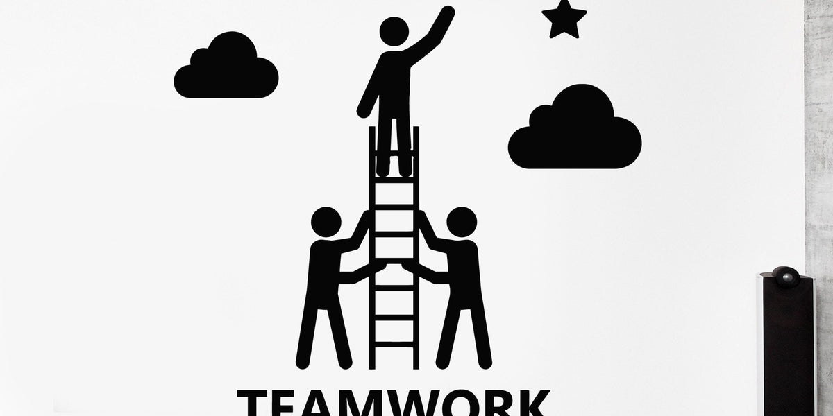 Vinyl Wall Decal Teamwork Office Decor Company Stickers Mural Unique G ...