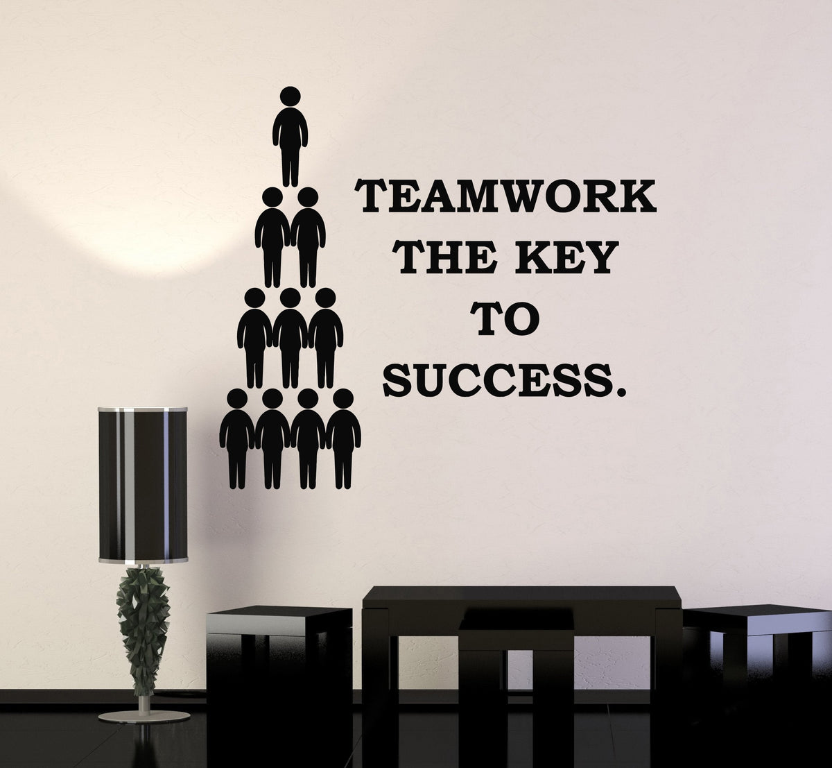 Vinyl Wall Decal Teamwork Quote Success Office Art Decoration Stickers ...