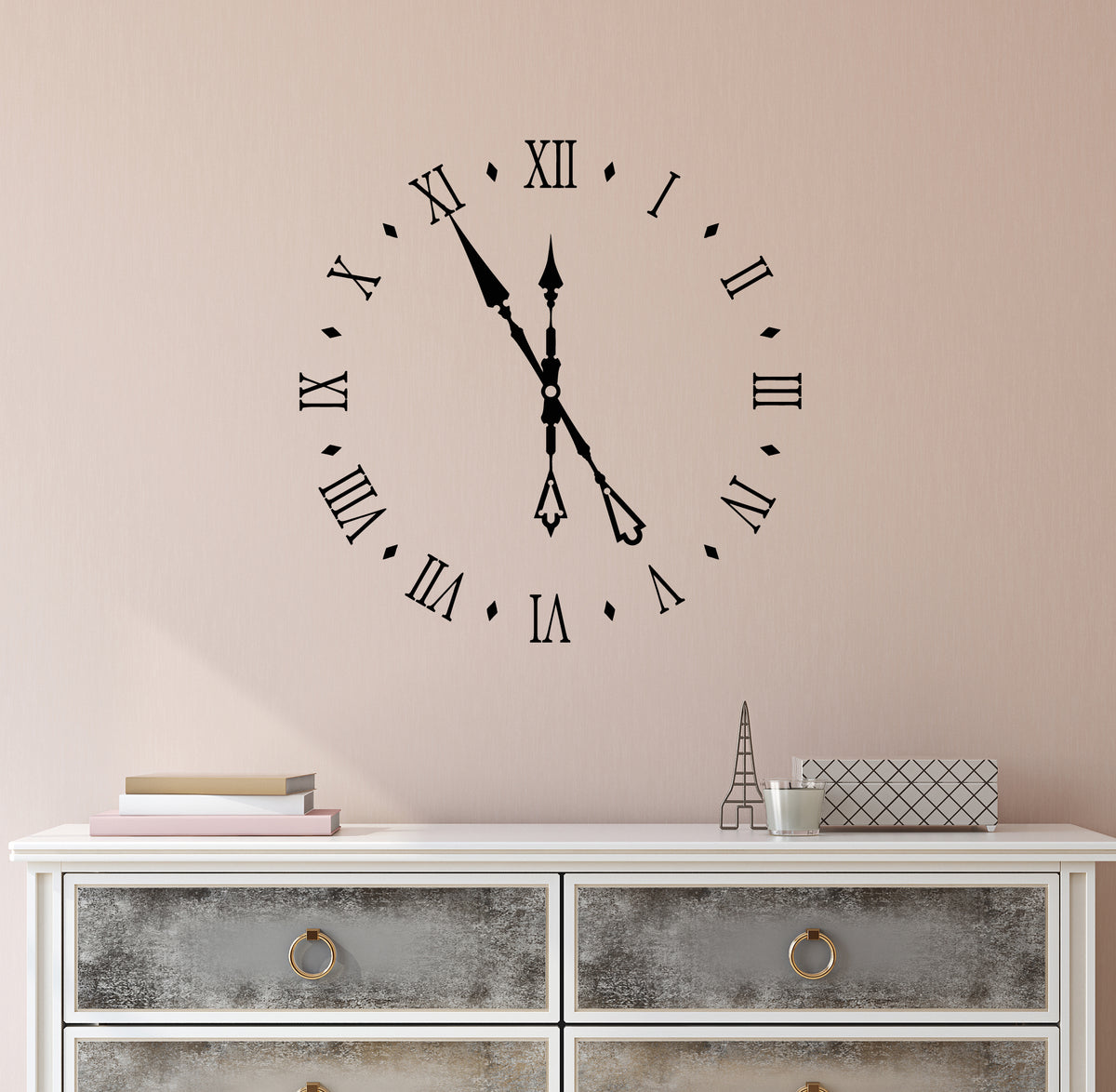 Vinyl Wall Decal Antique Watch Dial Room Decor Stickers (3999ig ...