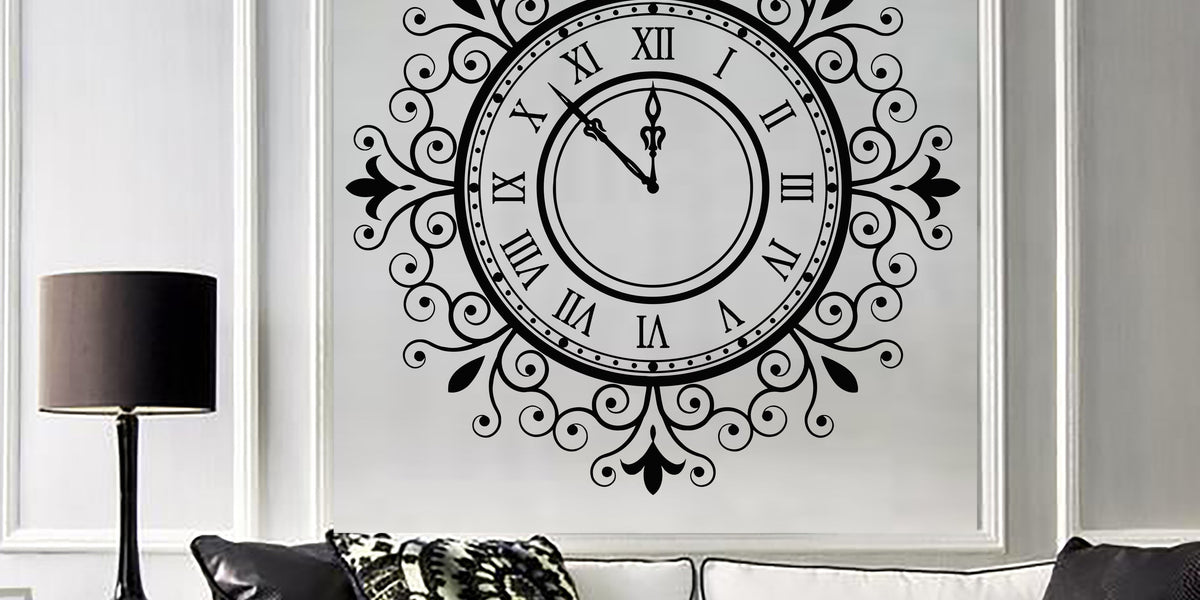 Vinyl Wall Decal Mechanical Wall Clocks Time Home Decor Stickers Uniqu ...