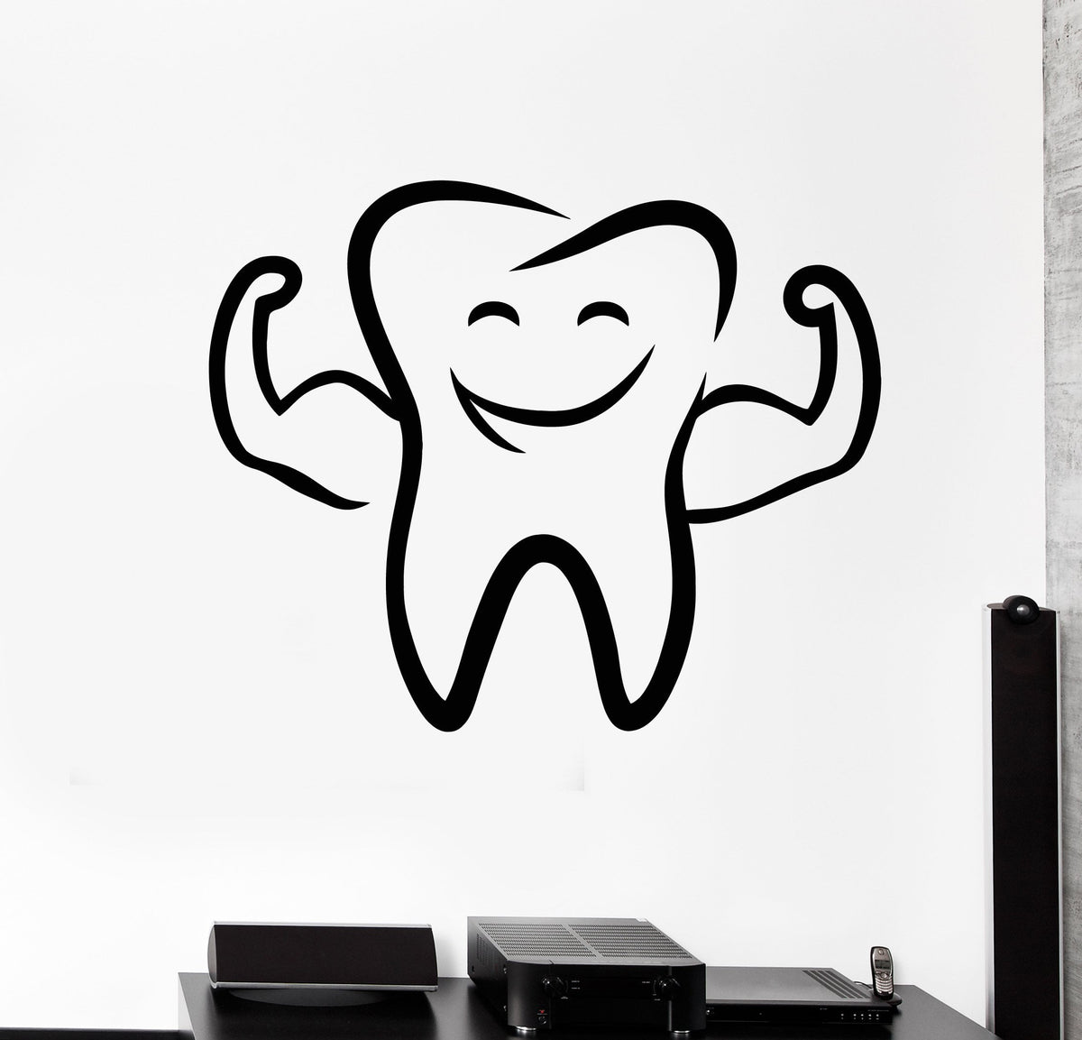 Vinyl Wall Decal Funny Tooth Smile Dentist Stomatology Dental Clinic S ...