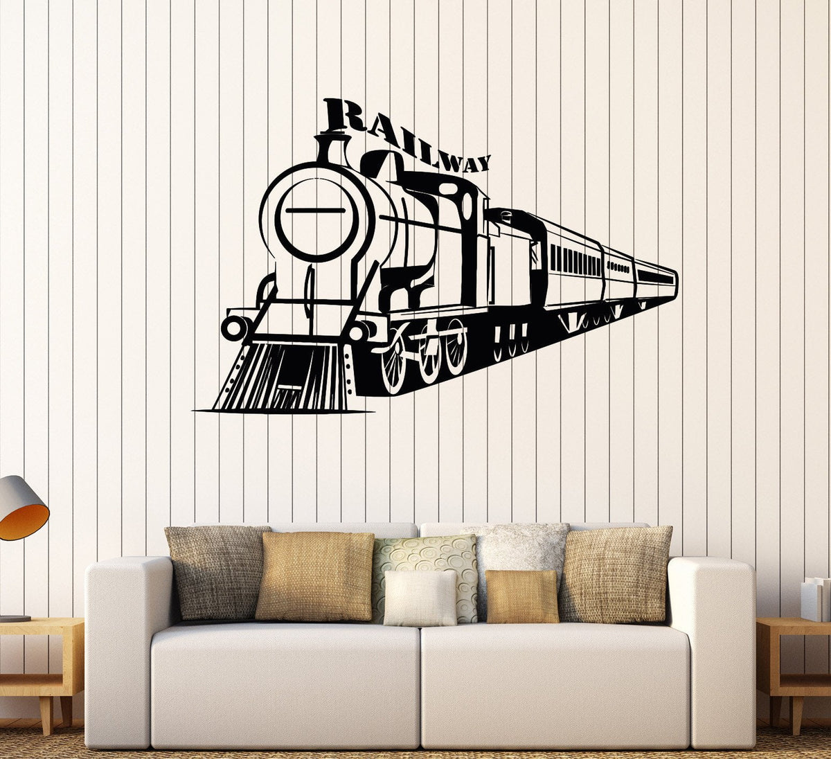 Vinyl Wall Decal Railway Train Boy Room Kids Art Stickers Mural Unique ...