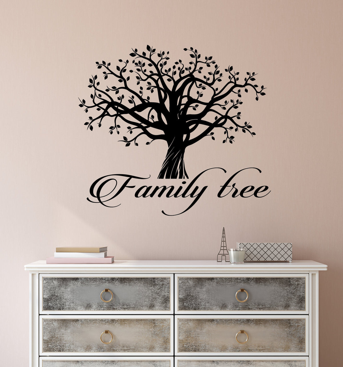 Vinyl Wall Decal Family Tree Word Logo Quote Tree Of Life Stickers (31 ...