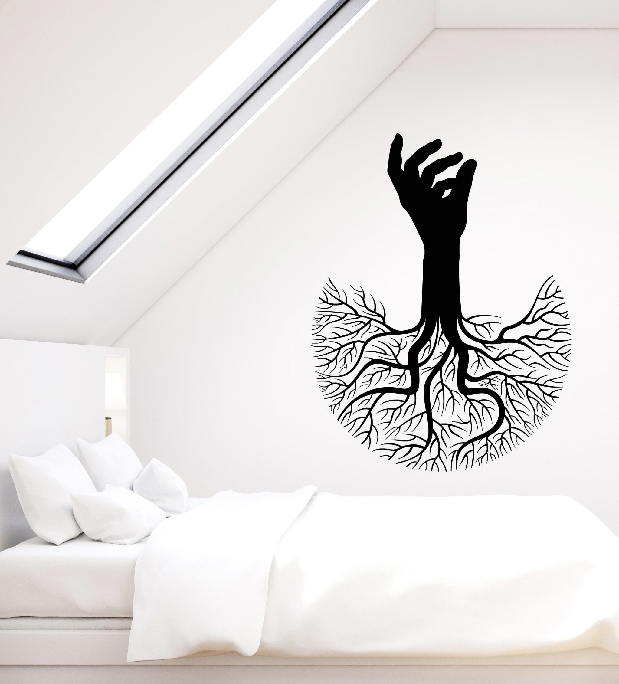 Vinyl Wall Decal Abstract Tree Of Life Hand Branch Roots Stickers (299 ...