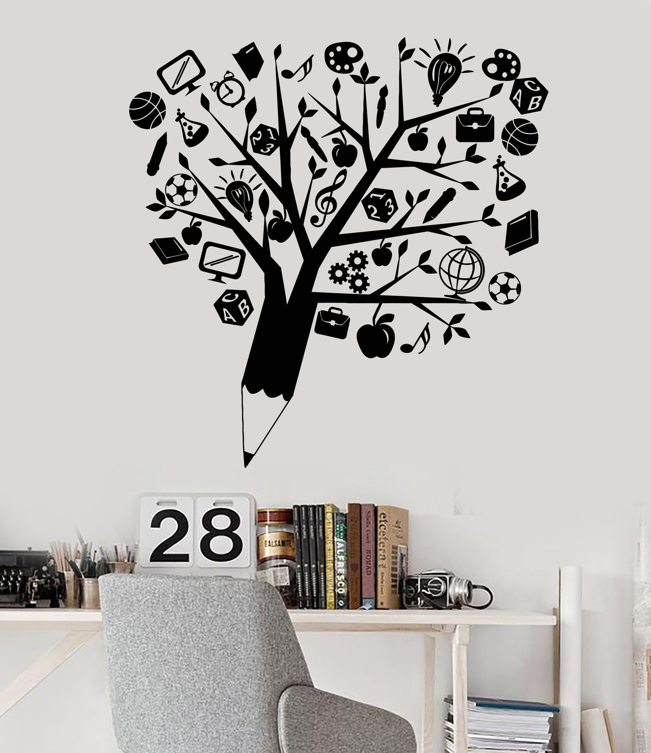 Vinyl Wall Decal Pencil Study School Pupil Student Education Stickers ...