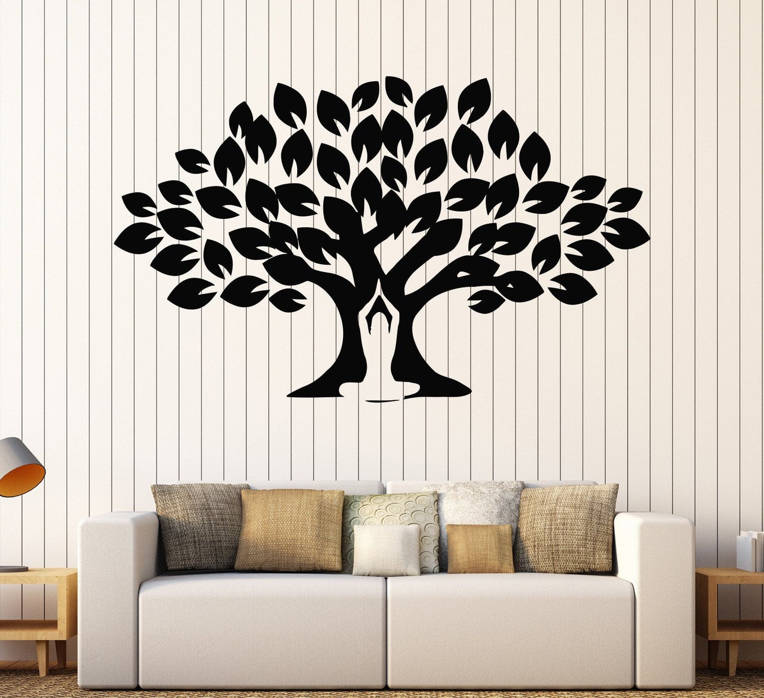 Vinyl Wall Decal Yoga Meditation Center Tree Buddhism Stickers Mural U ...