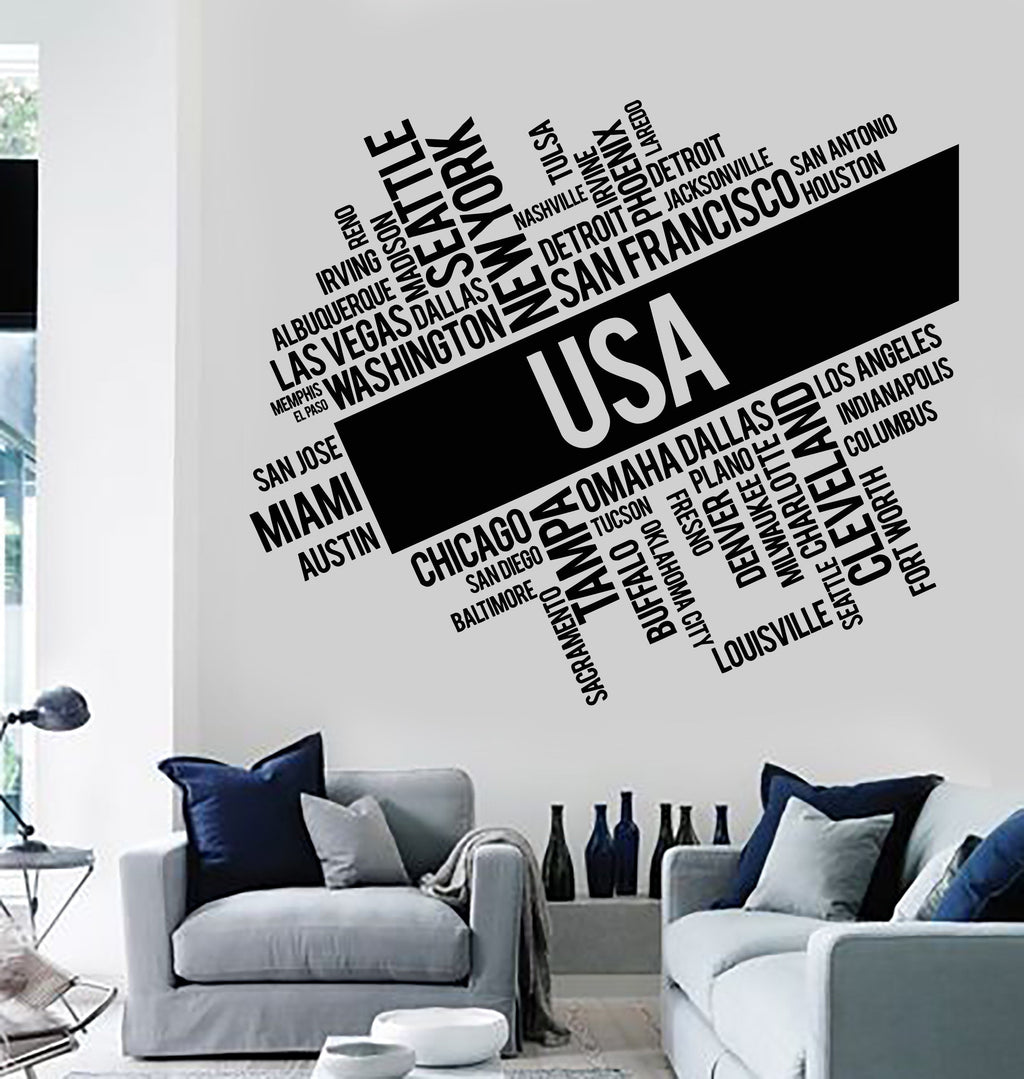 Maps Wall Vinyl Decals — Wallstickers4you