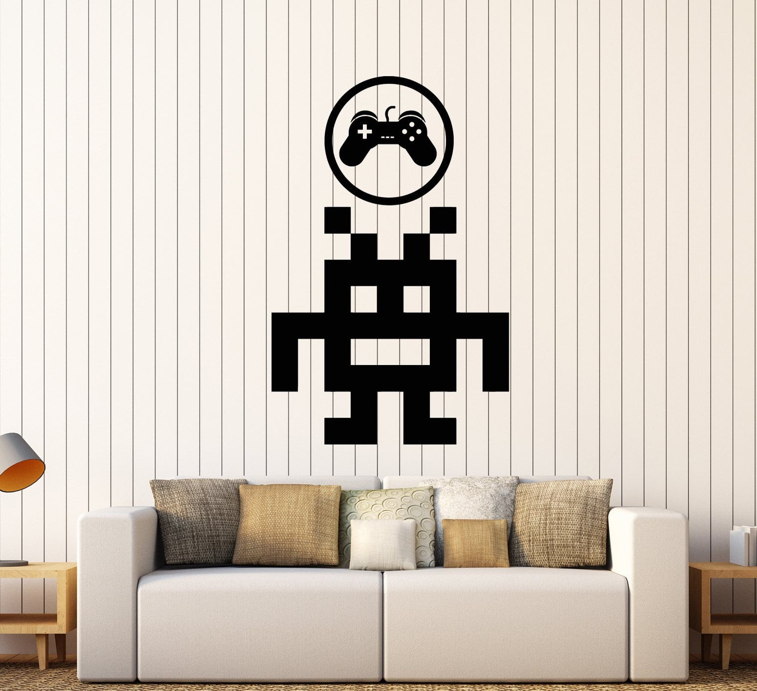 Vinyl Wall Decal Pixel Art Retro Video Game Joystick For Gamer Room St ...