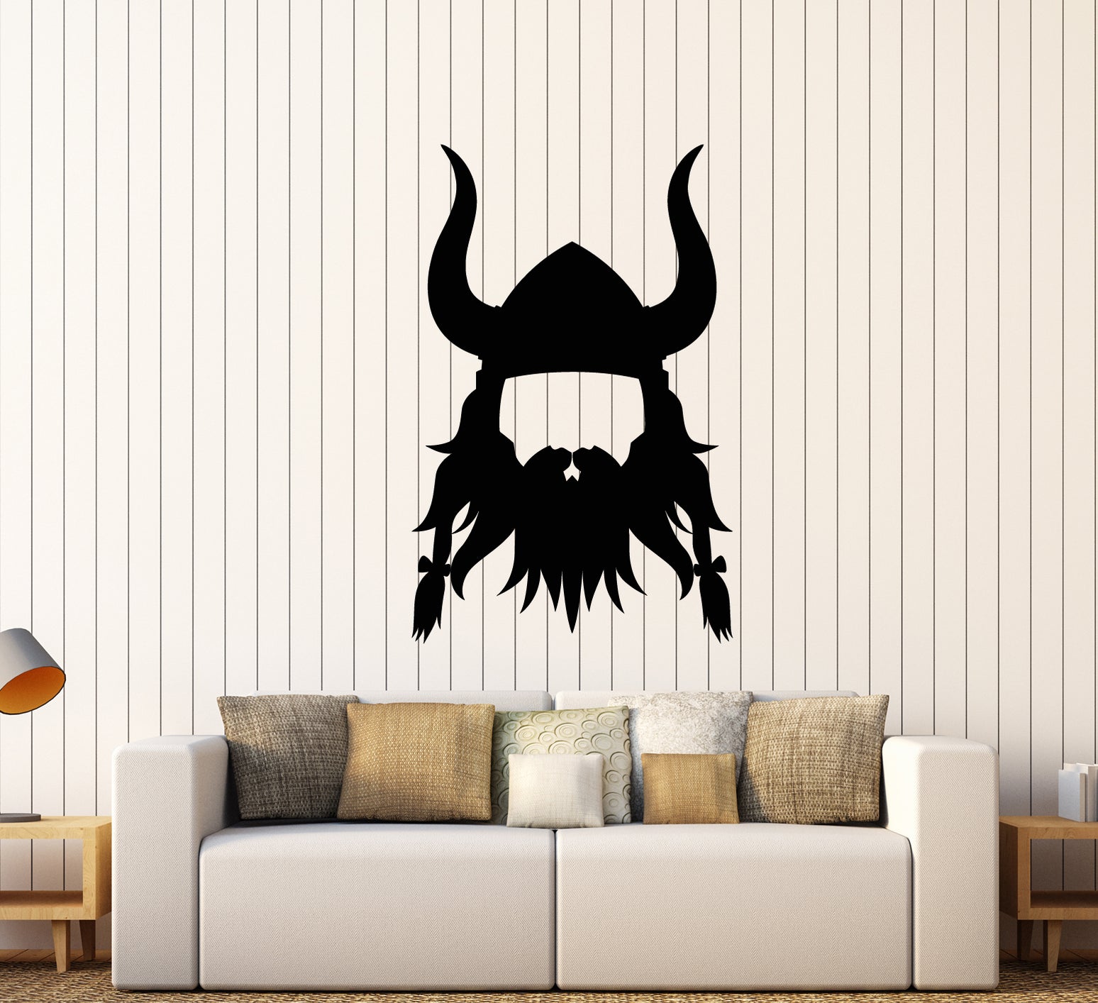 Vinyl Wall Decal Viking Head Helmet Warrior Stickers (3371ig ...