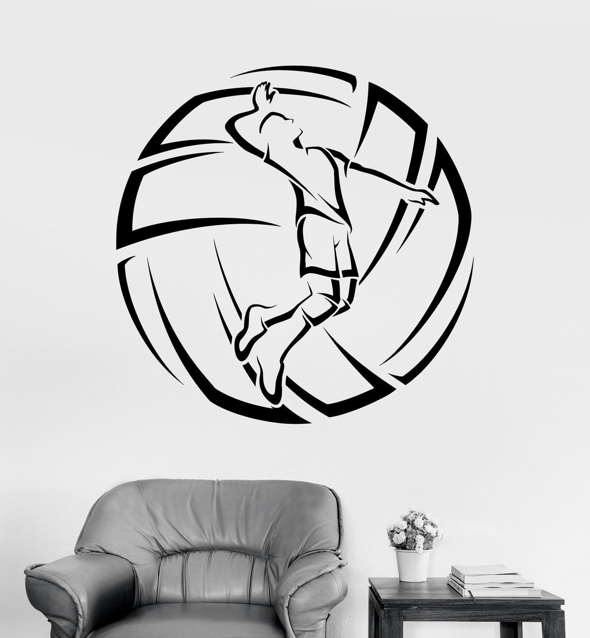 Vinyl Wall Decal Volleyball Ball Sport Stickers Mural Unique Gift (ig3 ...