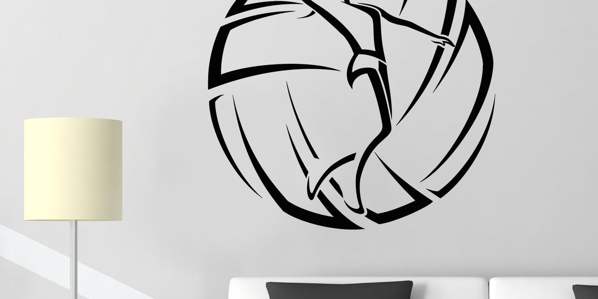 Vinyl Wall Decal Volleyball Sport Girl Ball Logotype Stickers (2287ig ...