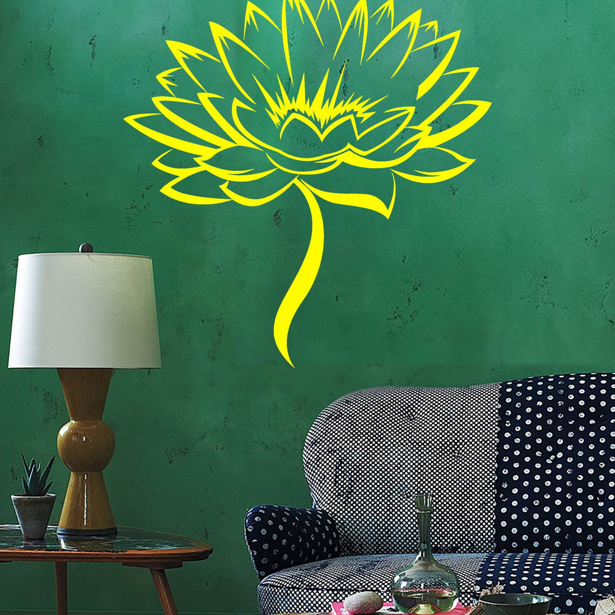 Vinyl Wall Decal Lotus Flower Blossom House Interior Stickers Mural Un ...