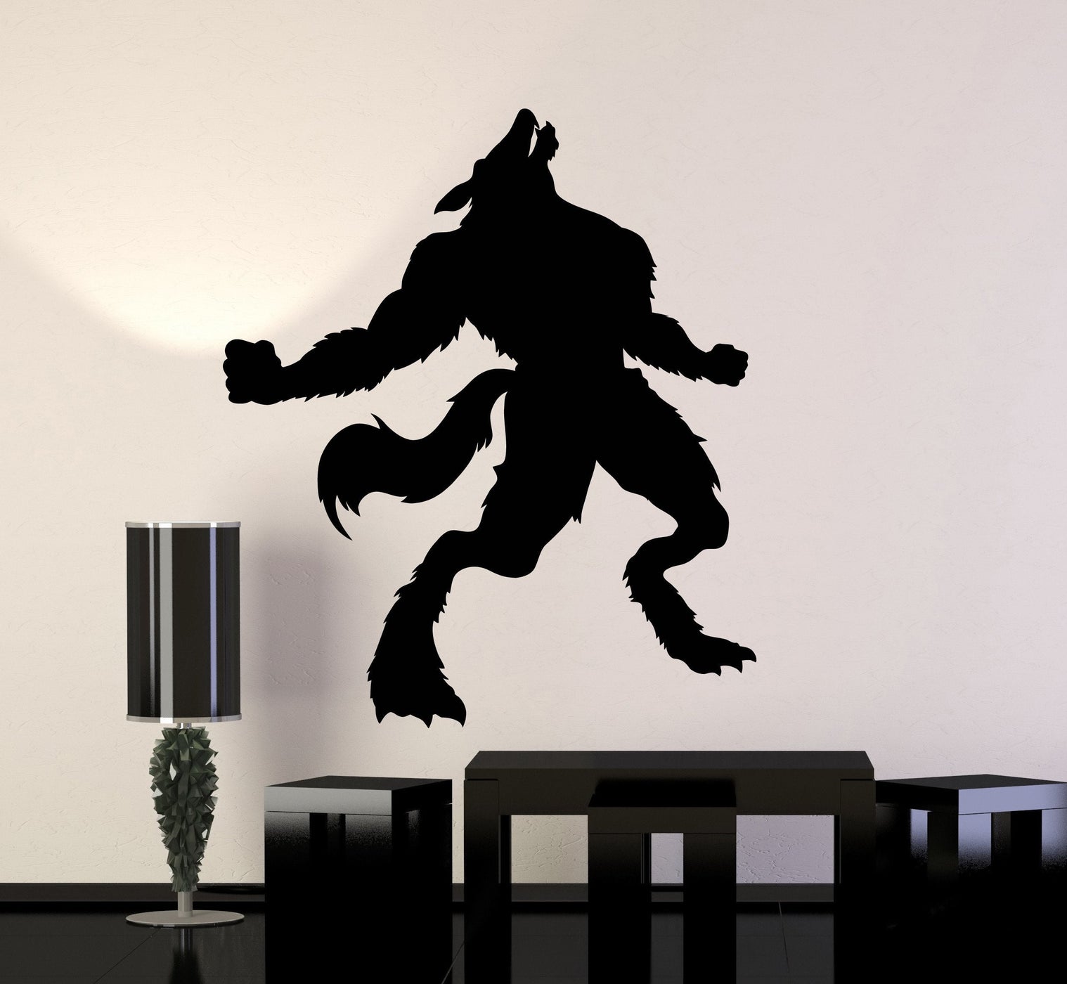 Vinyl Wall Decal Werewolf Silhouette Fantasy Kids Room Stickers Mural ...