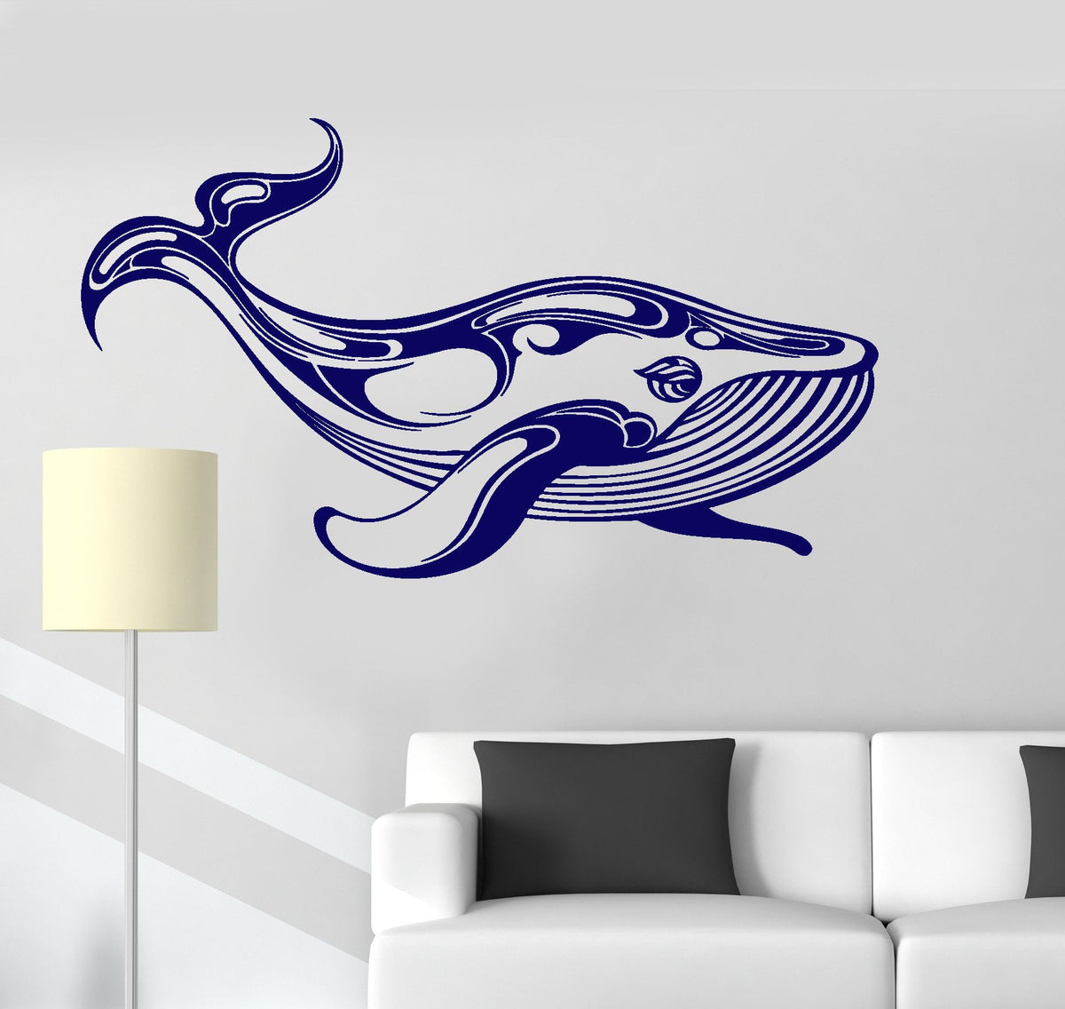 Vinyl Wall Decal Whale Marine Animals Ocean Room Art Stickers Unique G ...