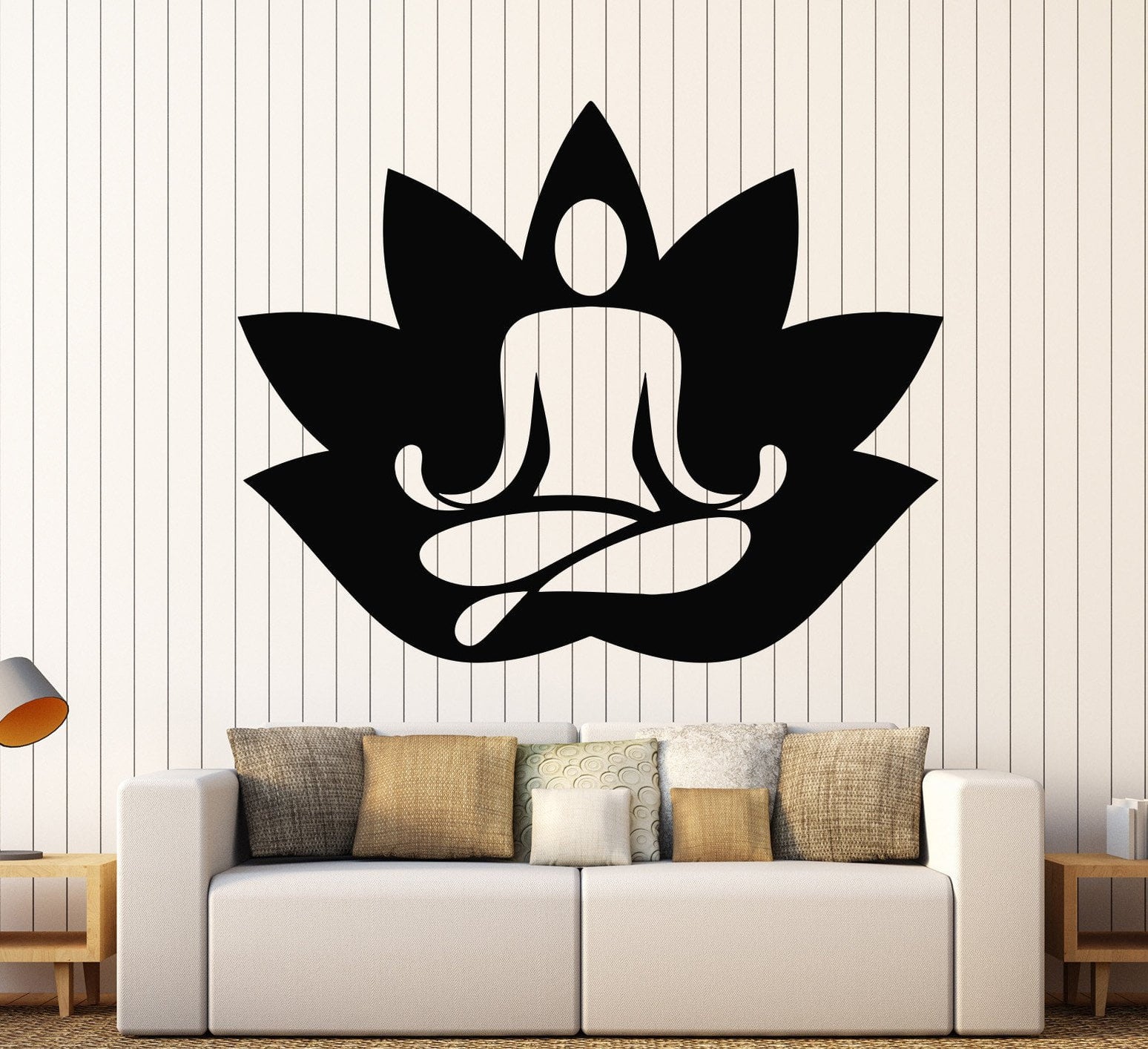 Vinyl Wall Decal Yoga Pose Meditation Hinduism Buddhism Yoga Studio St ...