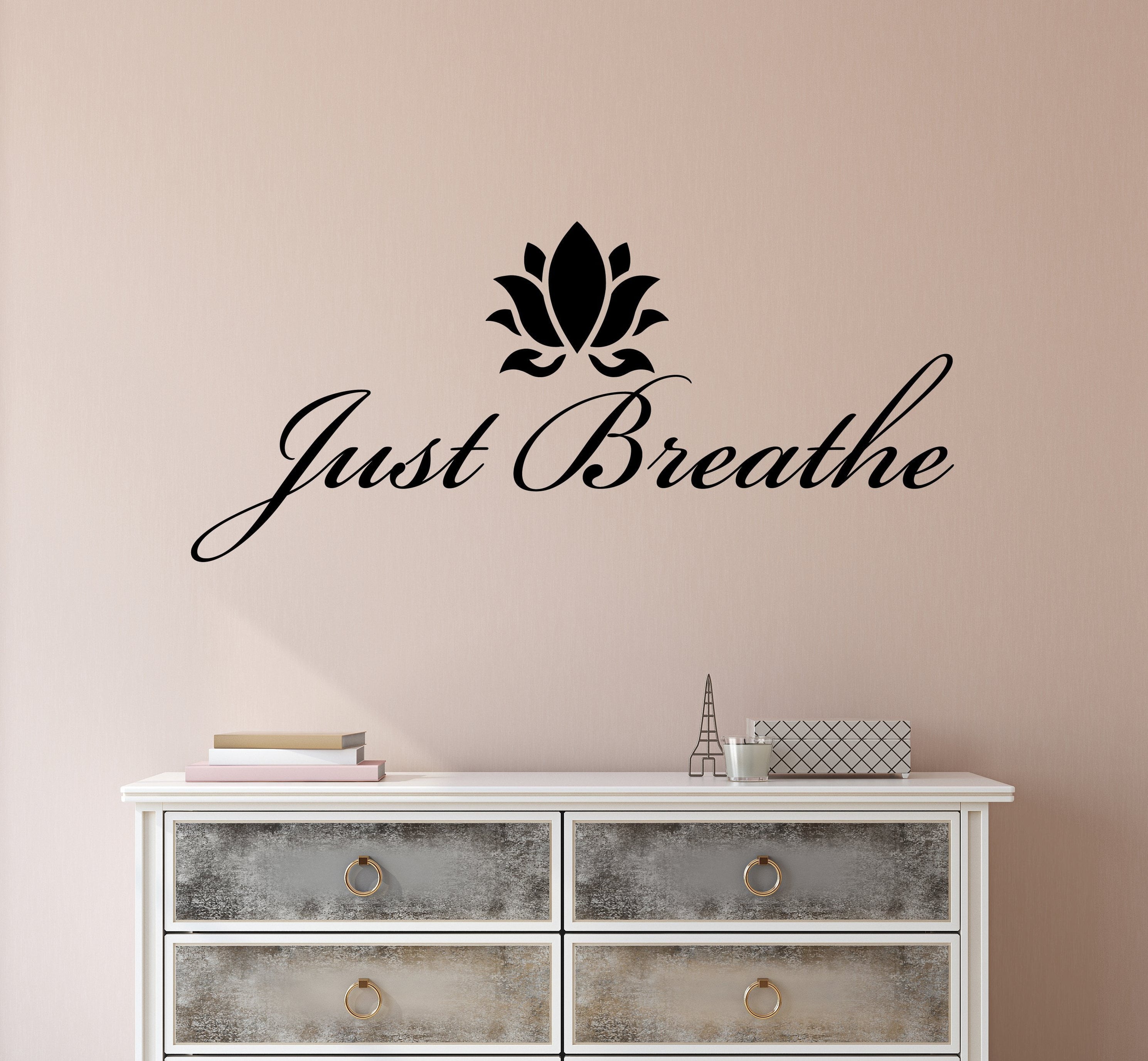 Vinyl Wall Decal Stickers Motivation Quote Yoga Relaxing Words Inspiri ...