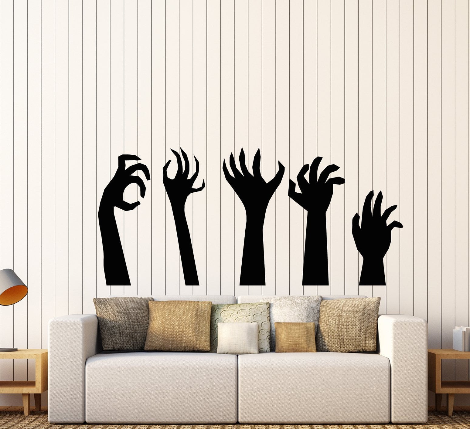 Vinyl Wall Decal Monster Hands Zombies Halloween Decor Stickers Unique ...