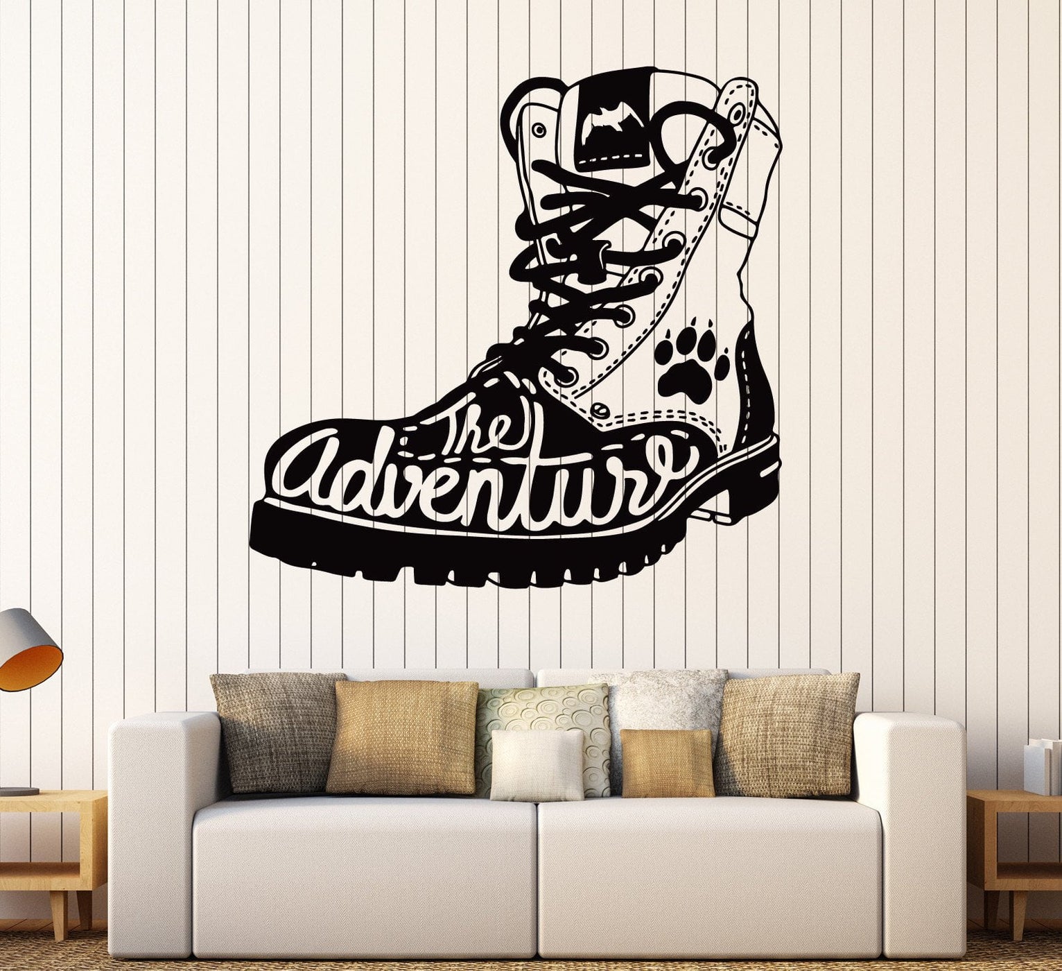Vinyl Wall Decal Adventure Boot Tourist Travel Stickers Mural Unique G ...