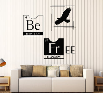 Vinyl Wall Decal Be Free Bird Freedom Stickers Mural Unique Gift (ig44 ...