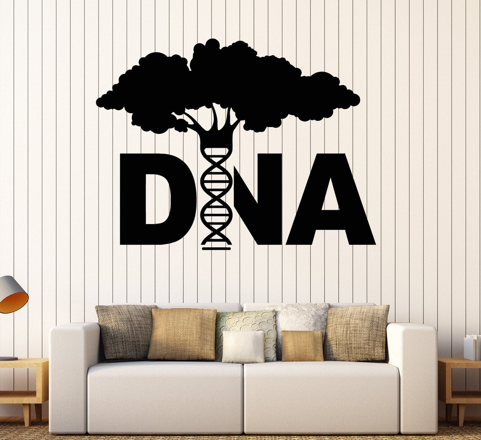 Vinyl Wall Decal DNA Tree Genetics Biology Molecule Science Stickers U ...
