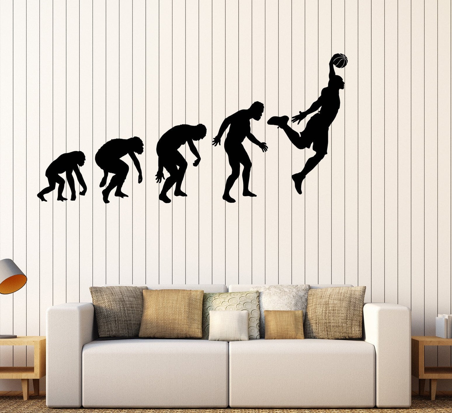 Vinyl Wall Decal Evolution Basketball Player Teen Room Stickers Unique ...