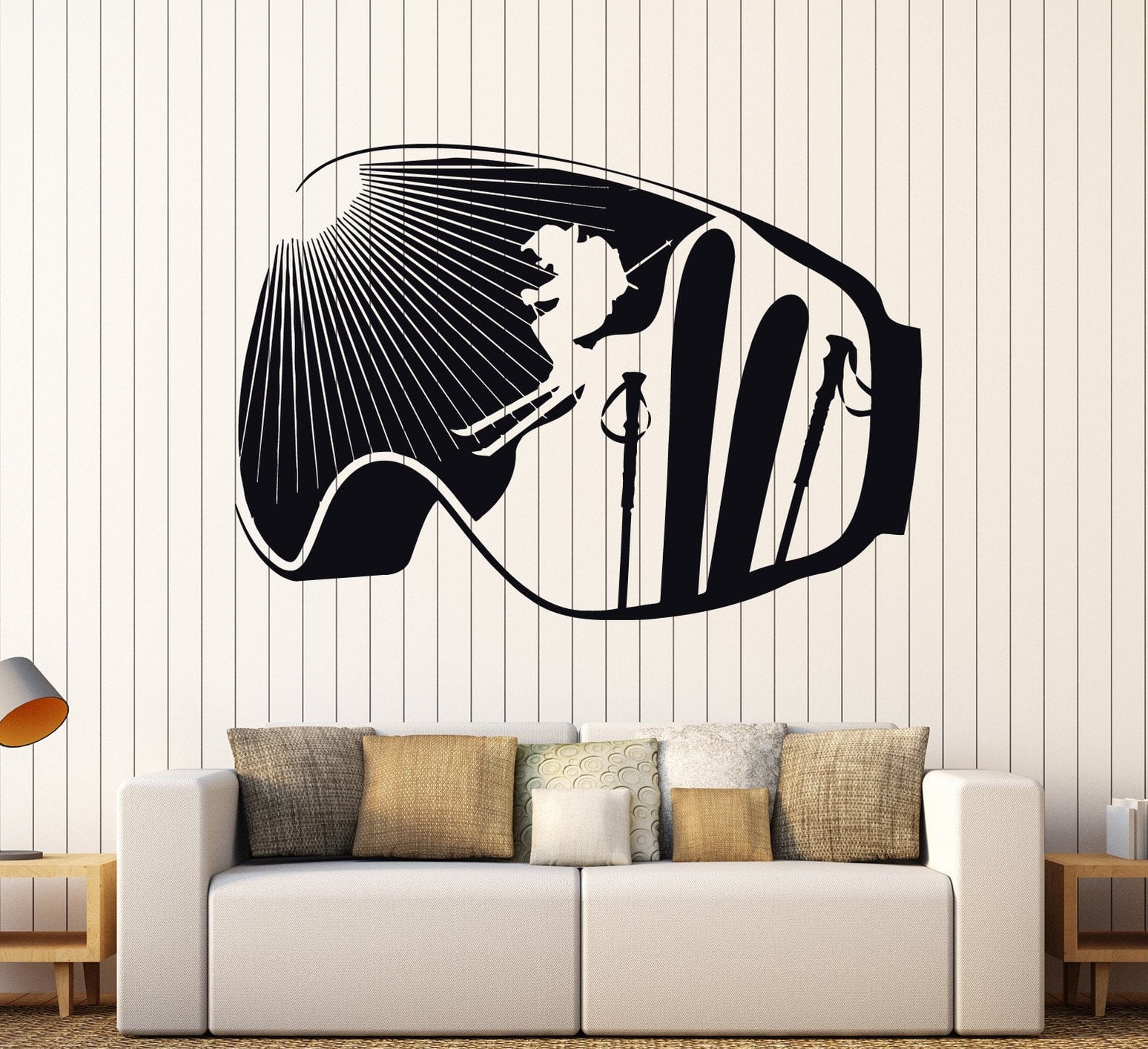 Vinyl Wall Decal Extreme Ski Winter Sport Skiing Stickers Mural Unique ...