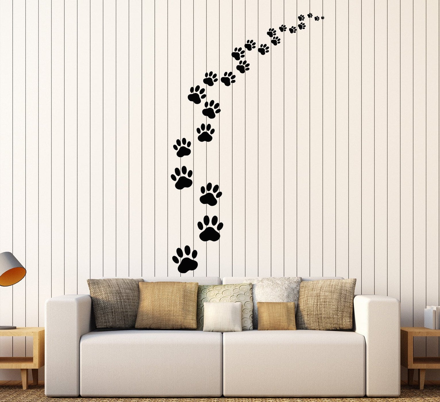 Vinyl Wall Decal Footprints Paws Animal Pet Cat Dog Pet Grooming ...