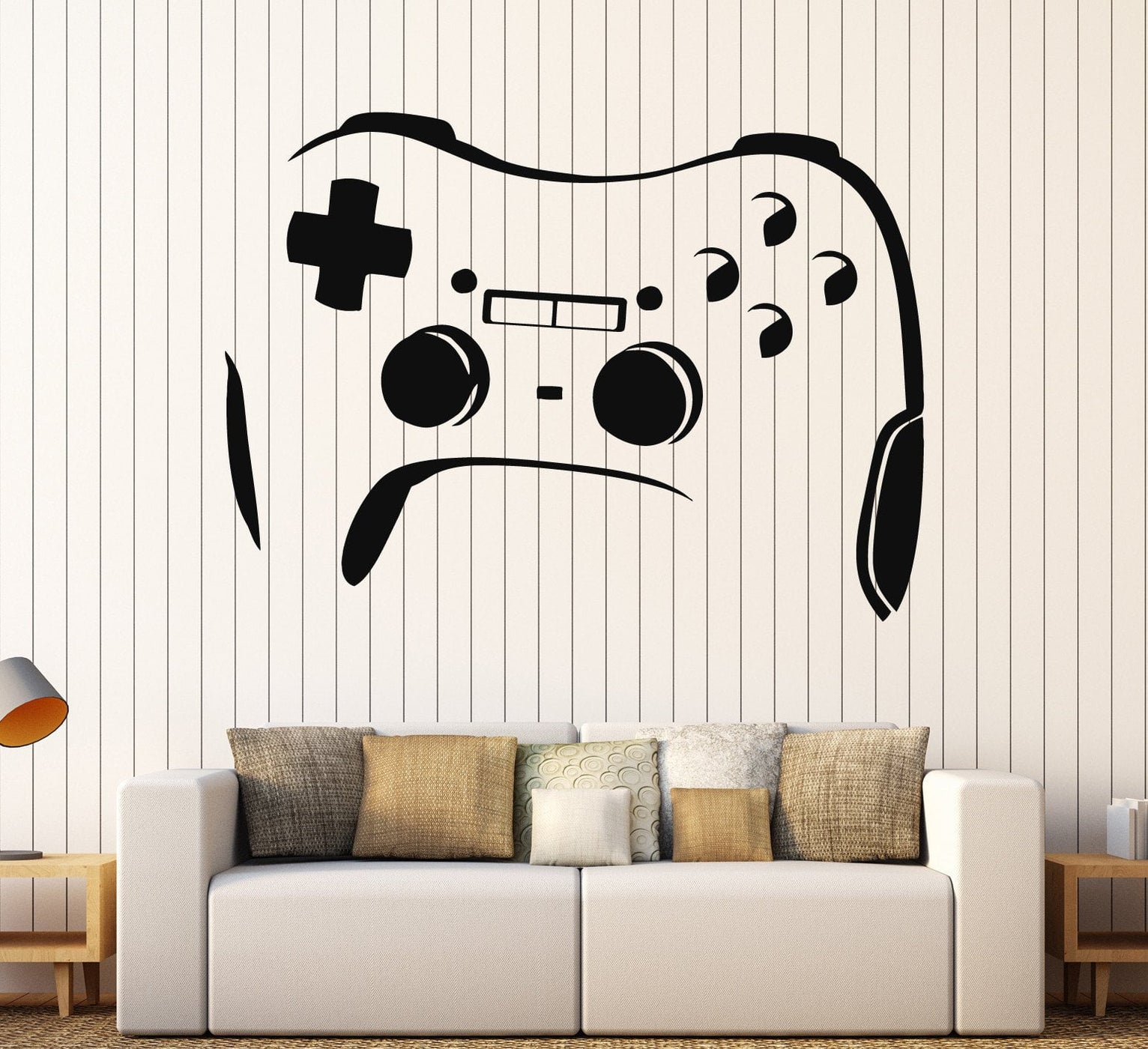 Vinyl Wall Decal Gamepad Joystick Video Game Gaming Stickers Unique Gi ...