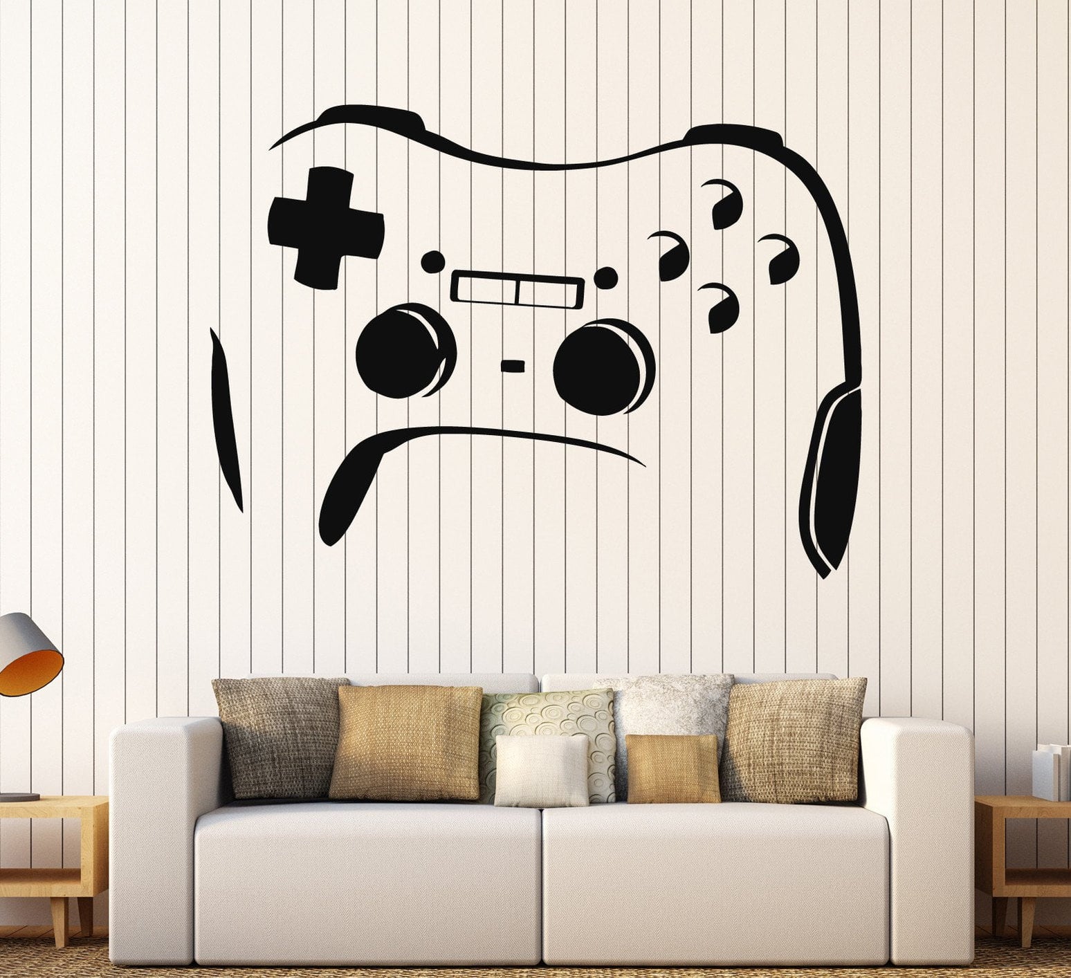 Vinyl Wall Decal Gamepad Joystick Video Game Gaming Stickers Unique Gi ...