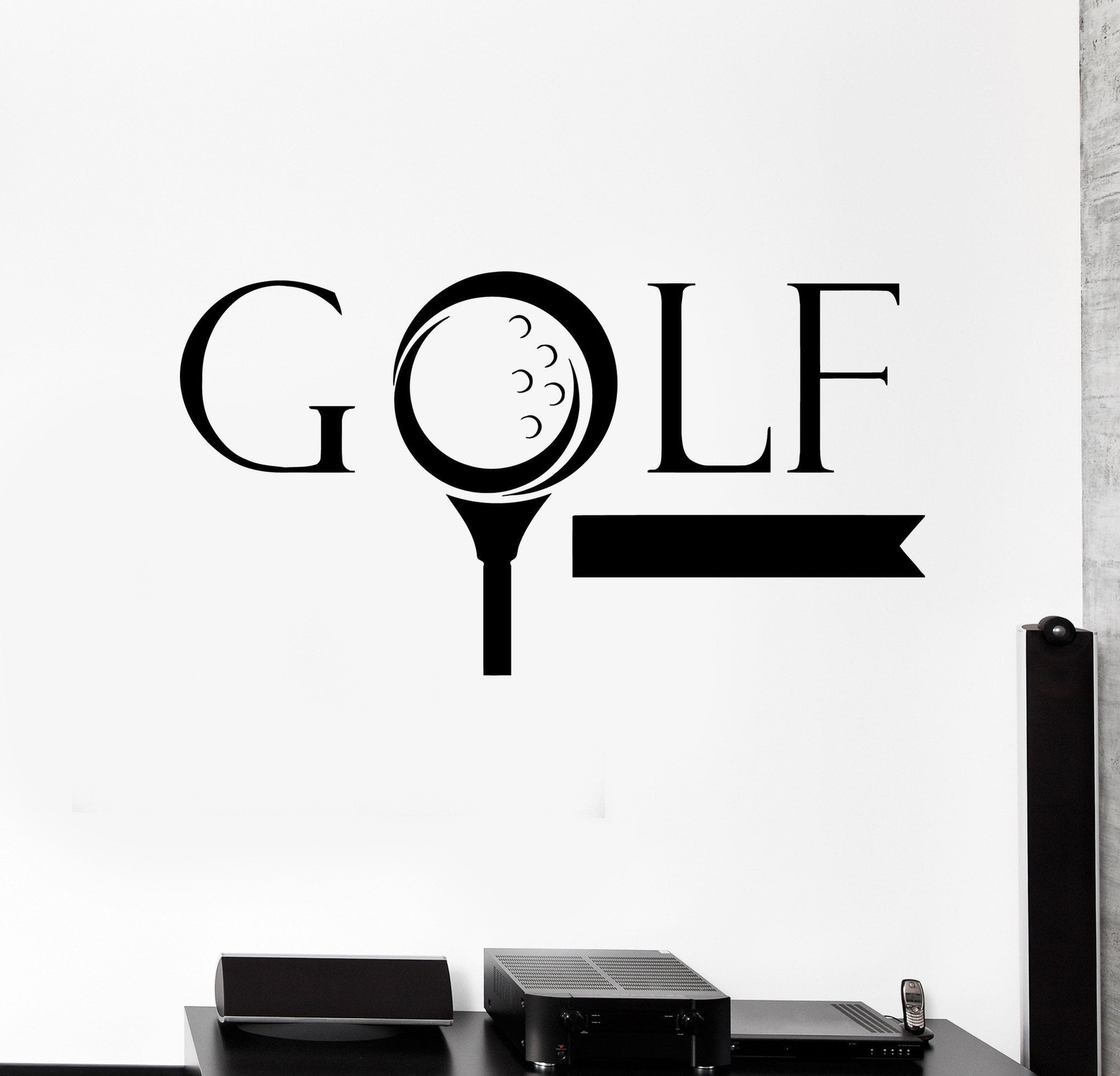 Wall Sticker Vinyl Decal Golf Word Golfer Sports Game Nice Decor Fans ...