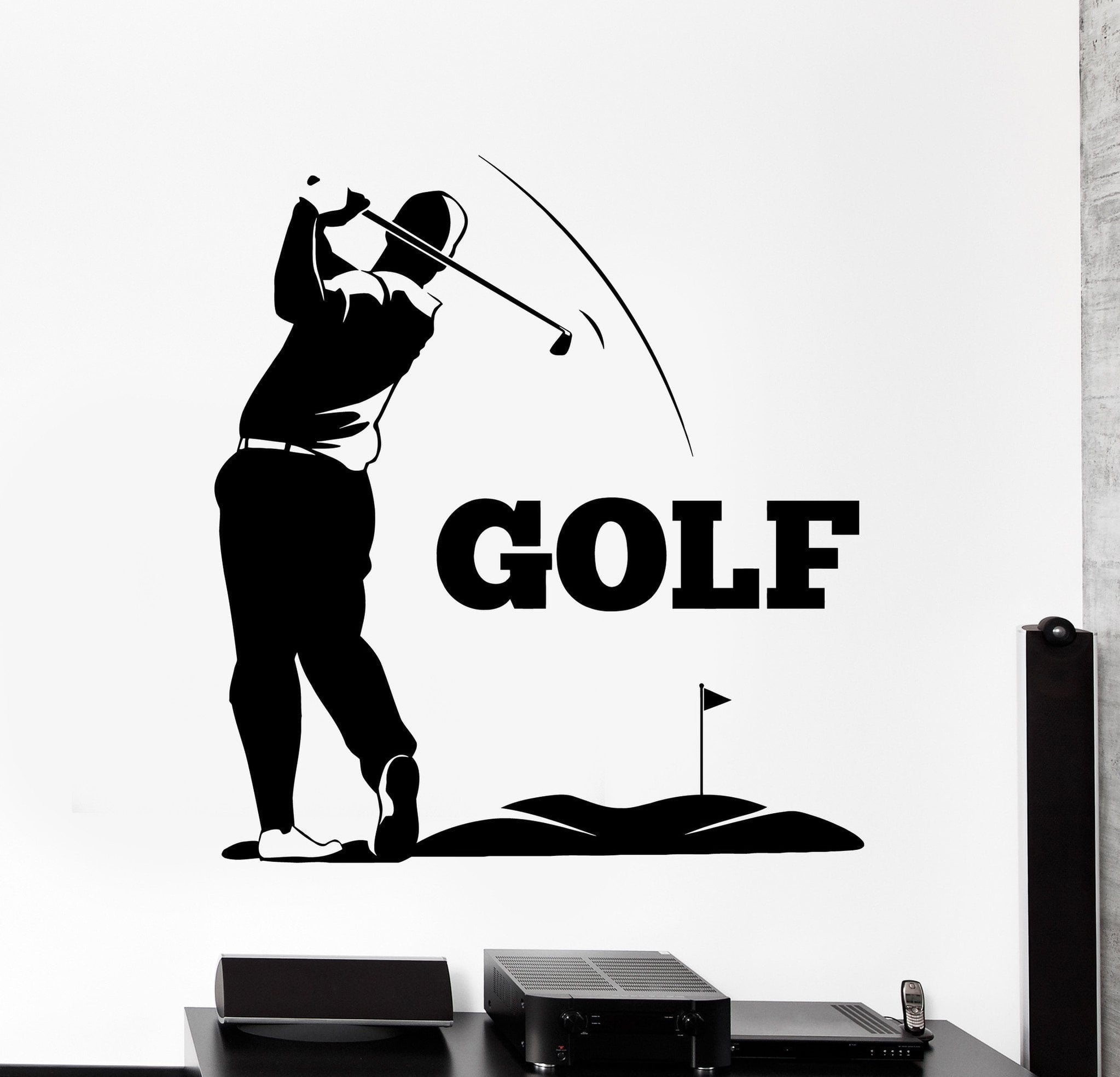 Vinyl Wall Decal Golf Club Player Golf Sport Stickers Mural Unique Gif ...