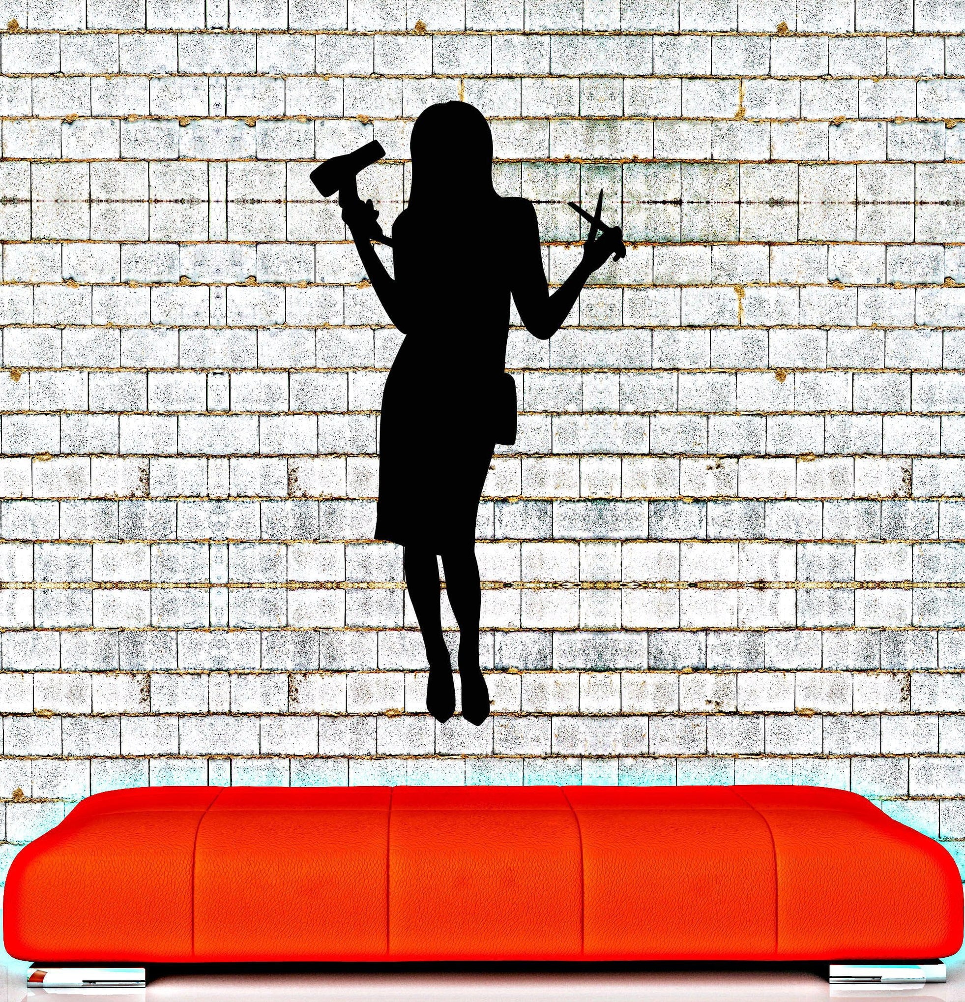 Vinyl Wall Decal Hairdresser Hair Stylist Beauty Salon Stickers Unique ...