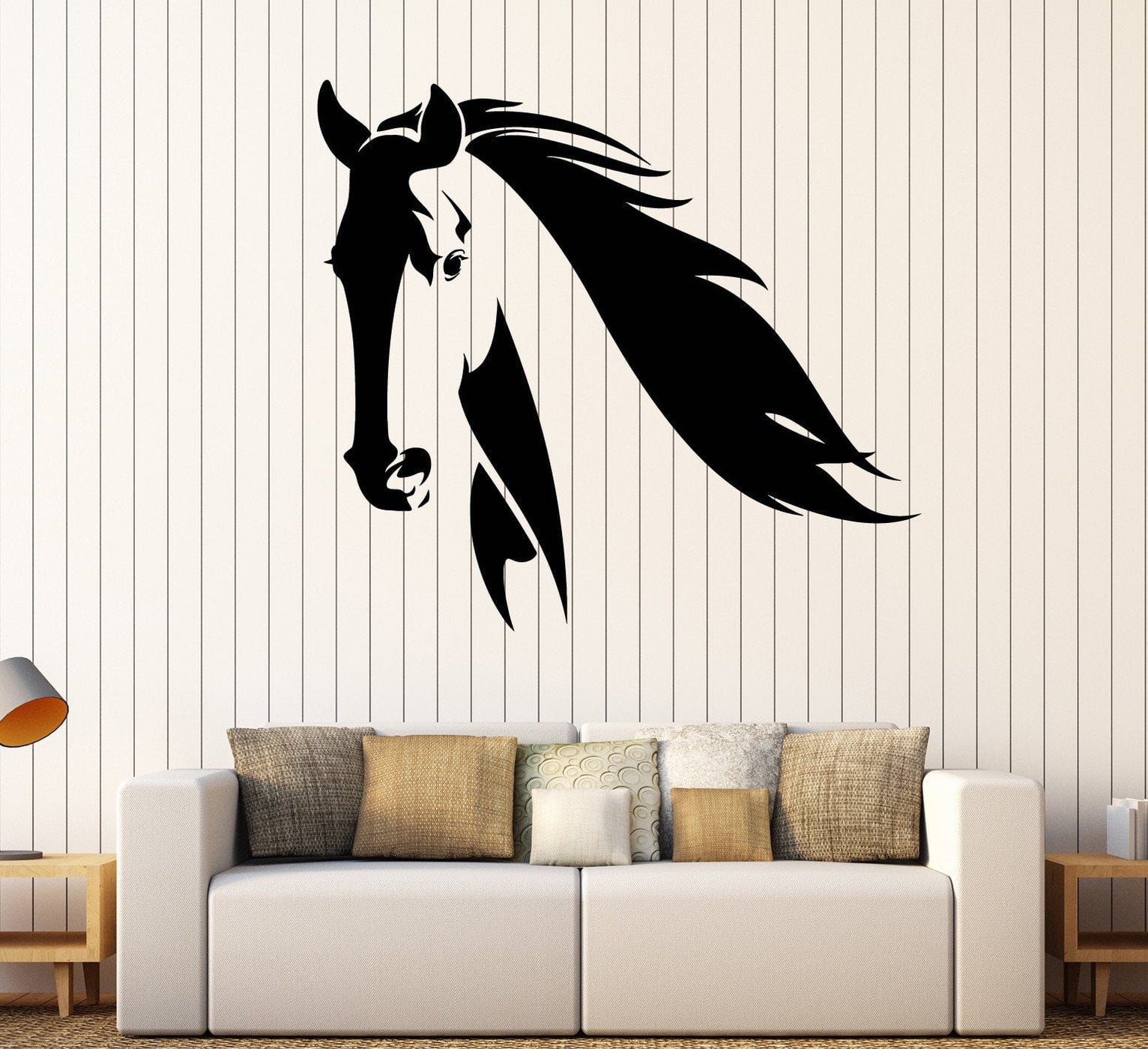 Vinyl Wall Decal Beautiful Horse Head Animal Art Stickers Mural Unique ...