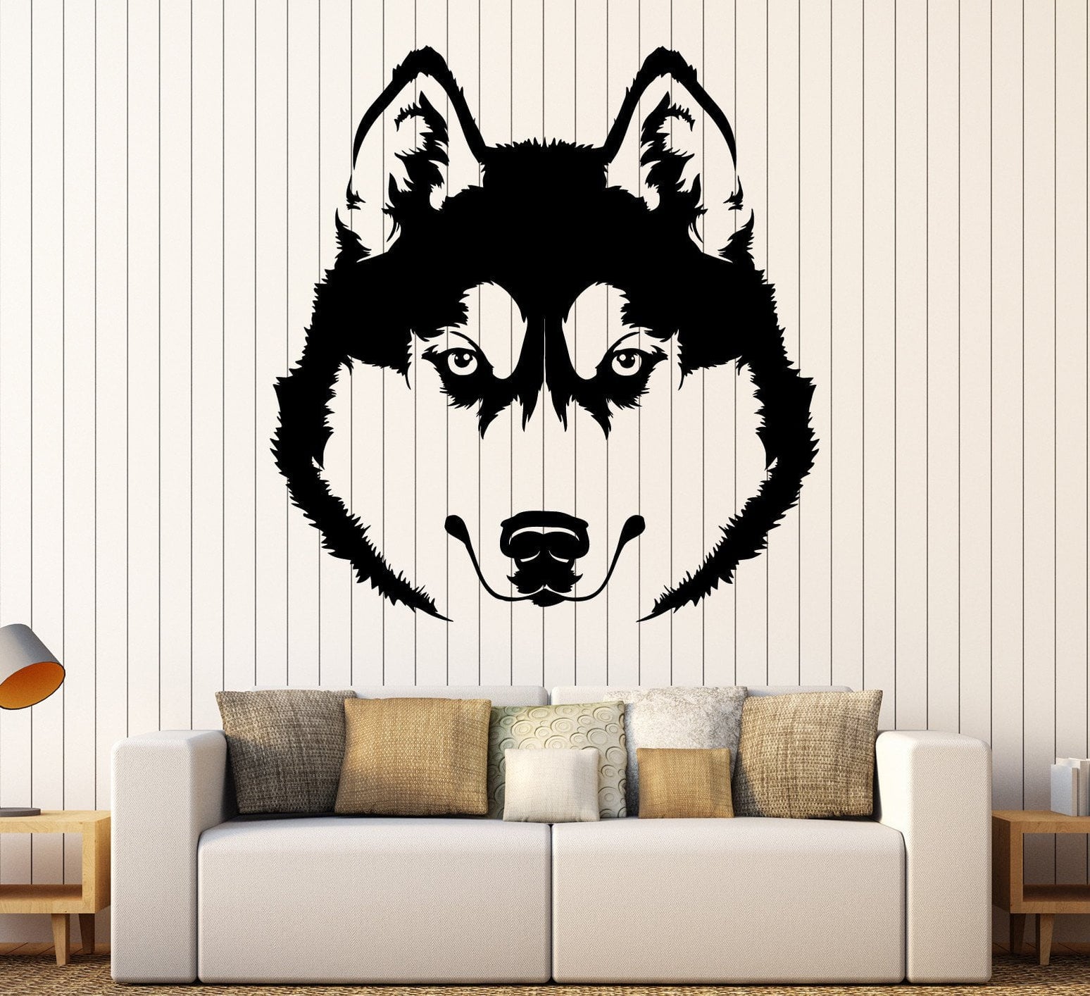 Vinyl Wall Decal Husky Head Dog Pet Stickers Mural Unique Gift (ig3879 ...
