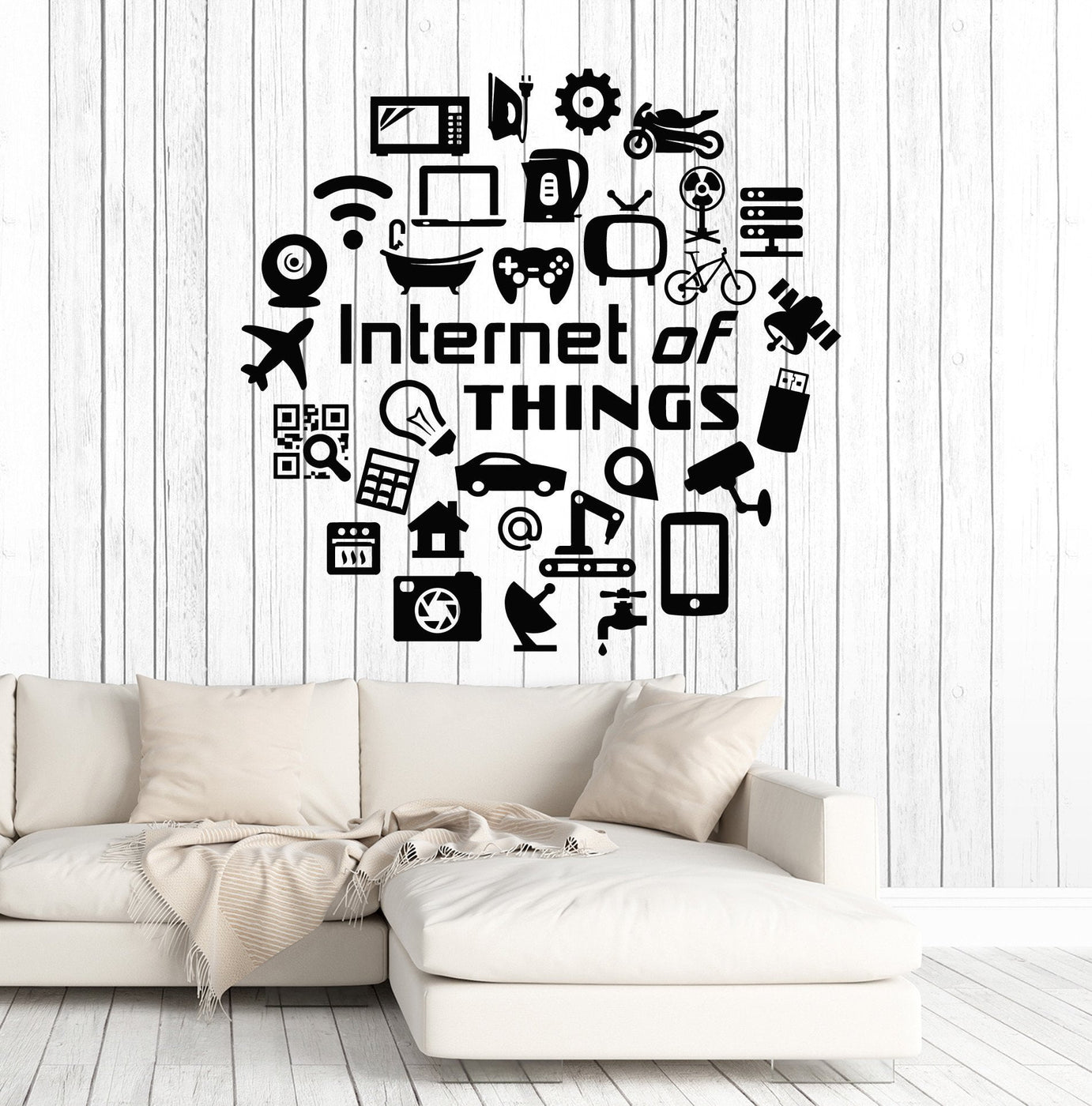 Vinyl Wall Decal Internet of Things Hi Tech IT Geek Stickers Murals Un ...