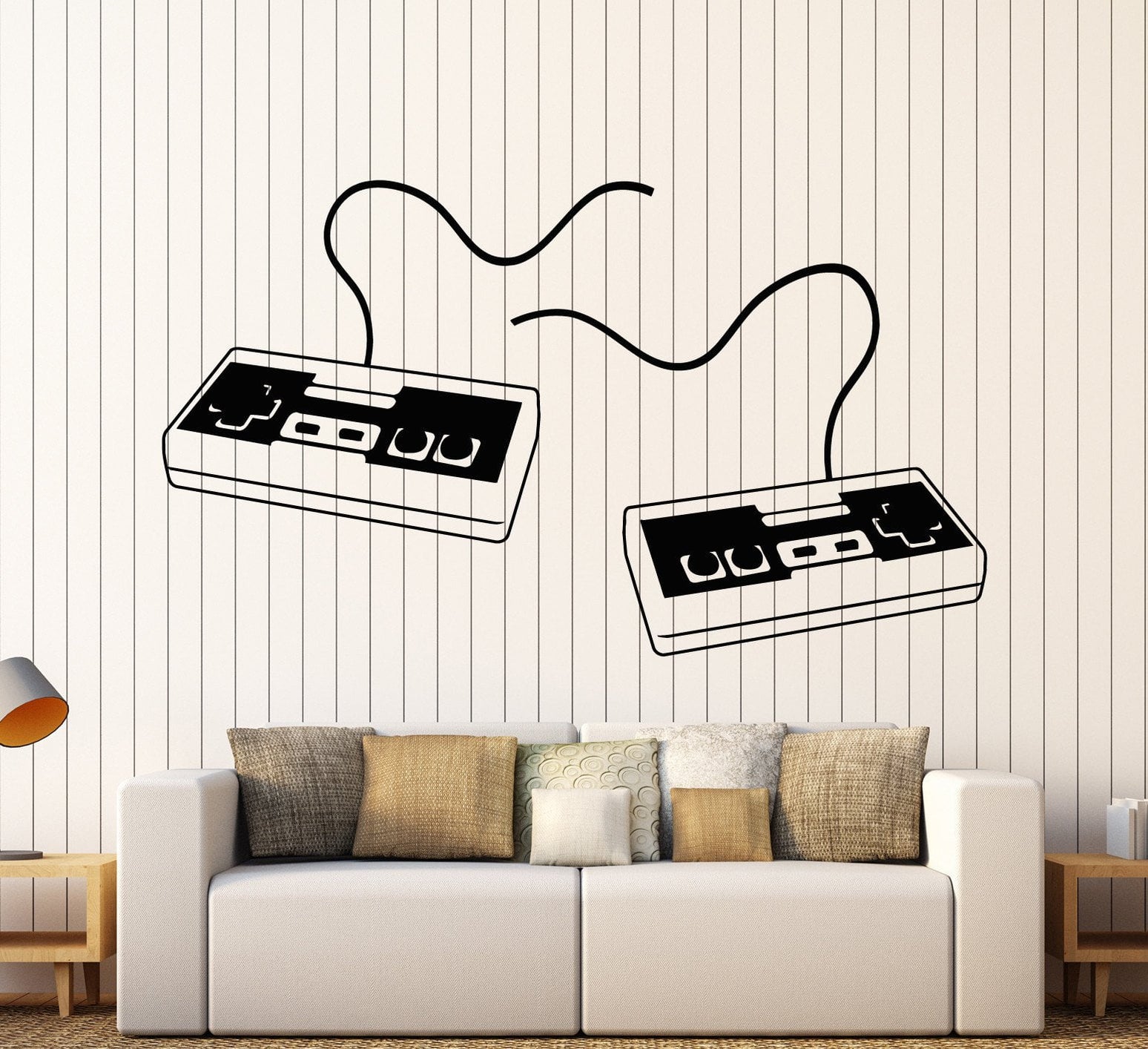 Vinyl Wall Decal Joysticks Video Game Gaming Art Gamer Mural Stickers ...