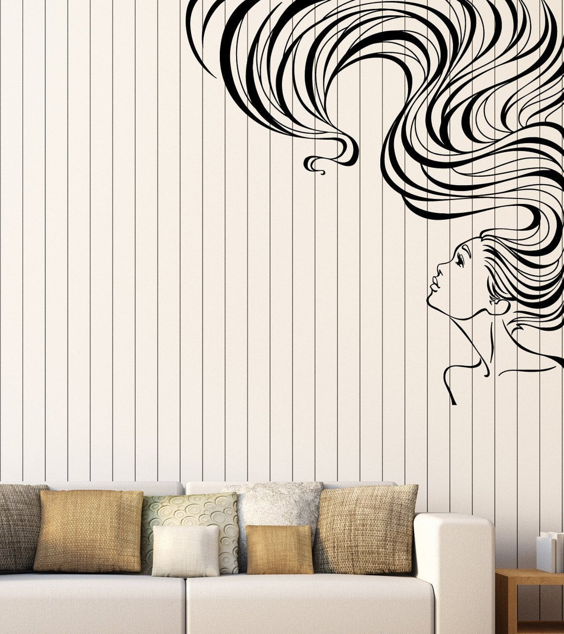 Vinyl Wall Decal Woman Long Hair Beauty Salon Stickers Unique Gift (ig ...