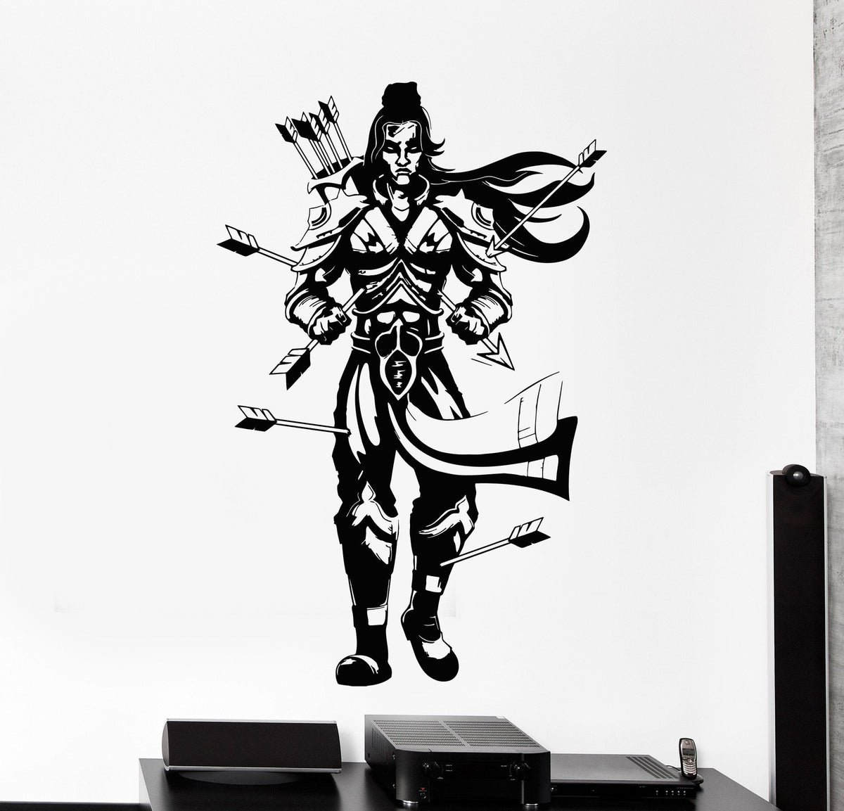 Vinyl Wall Decal Lord Rama Hinduism Arrows India Hindu Stickers Unique ...