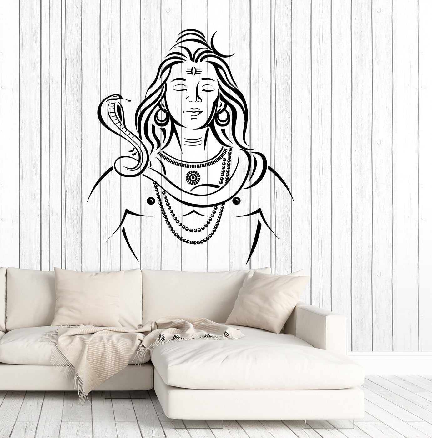 Vinyl Wall Decal Lord Shiva Hinduism India God Religion Stickers Uniqu ...
