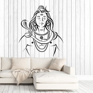 Vinyl Wall Decal Lord Shiva Hinduism India God Religion Stickers Uniqu ...