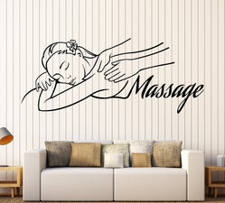 Vinyl Wall Decal Massage Room Spa Woman Relax Beauty Stickers Unique G ...