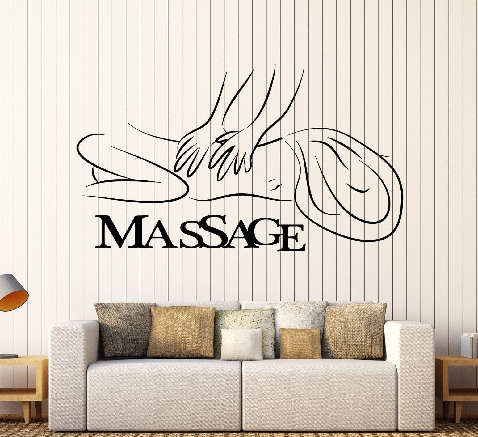 Vinyl Wall Decal Massage Room Spa Beauty Woman Salon Stickers Unique G ...