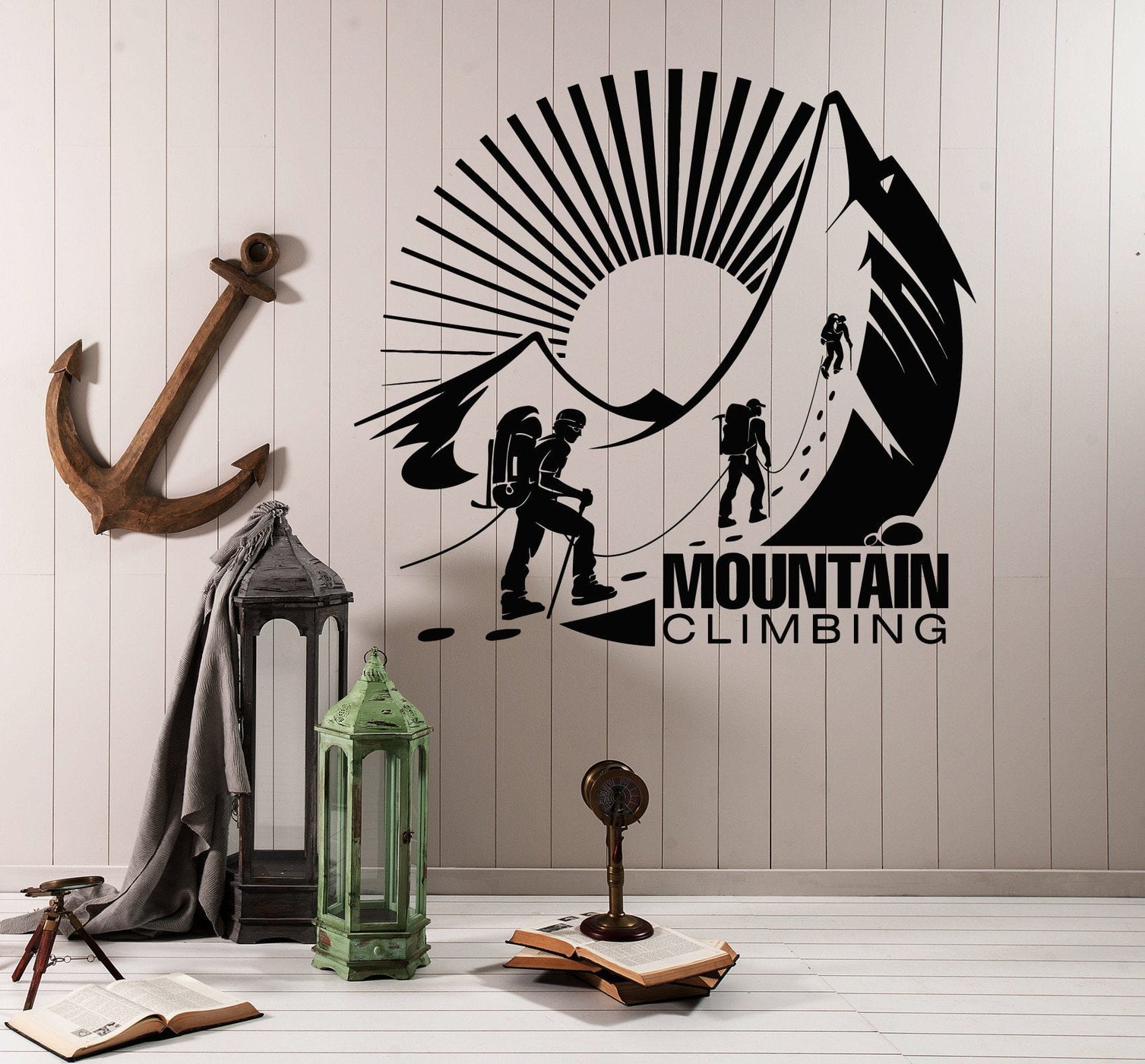 Vinyl Wall Decal Mountain Climbing Hobby Extreme Sports Stickers Uniqu ...