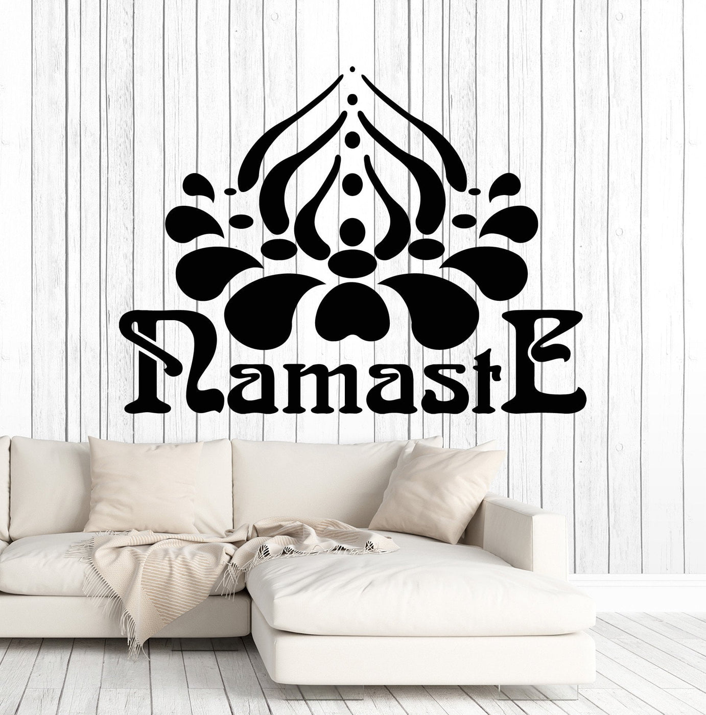 Vinyl Wall Decal Namaste Hinduism Yoga Hindu India Stickers Mural Uniq ...